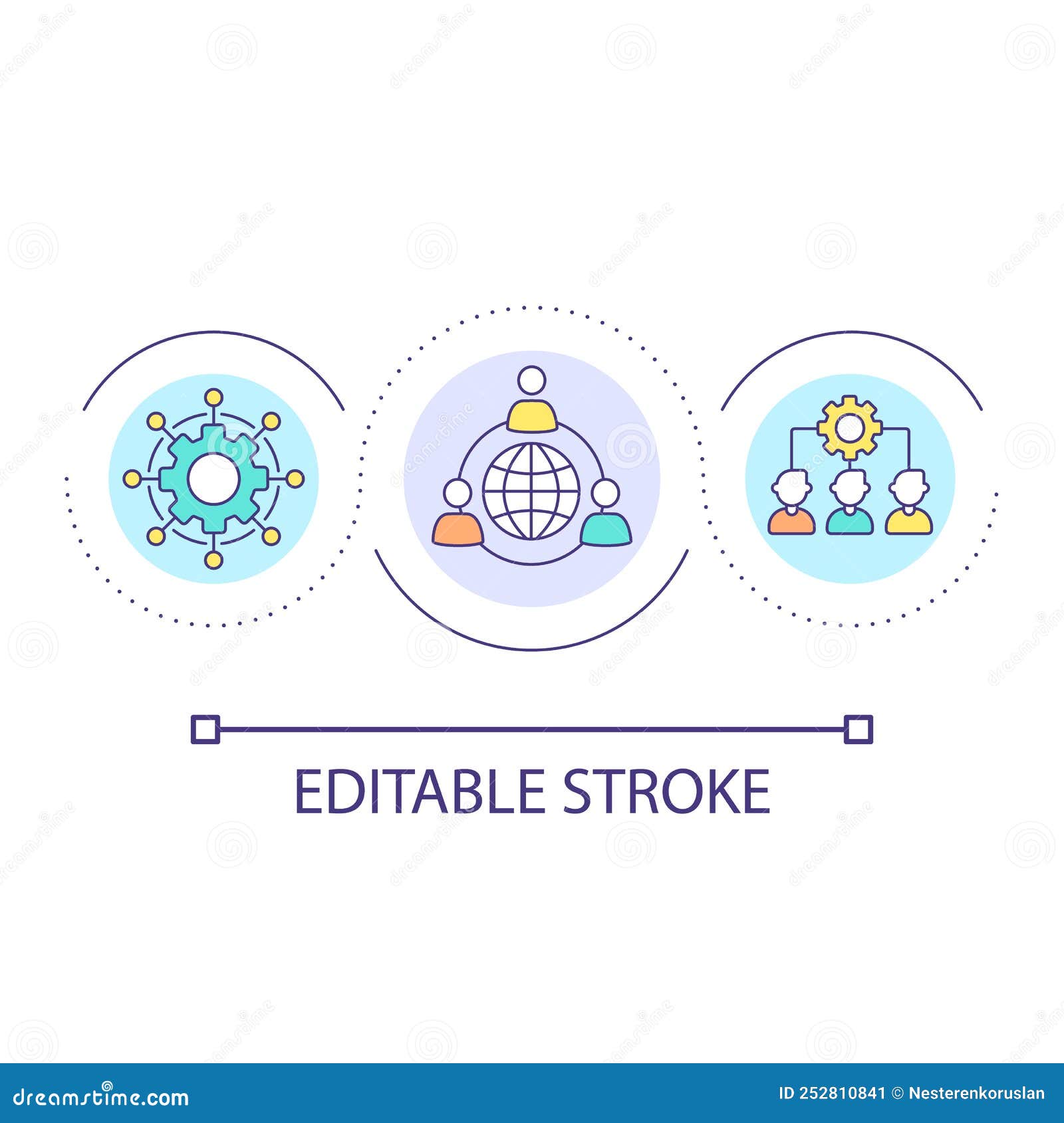 Global Partnership Loop Concept Icon Stock Vector - Illustration of ...