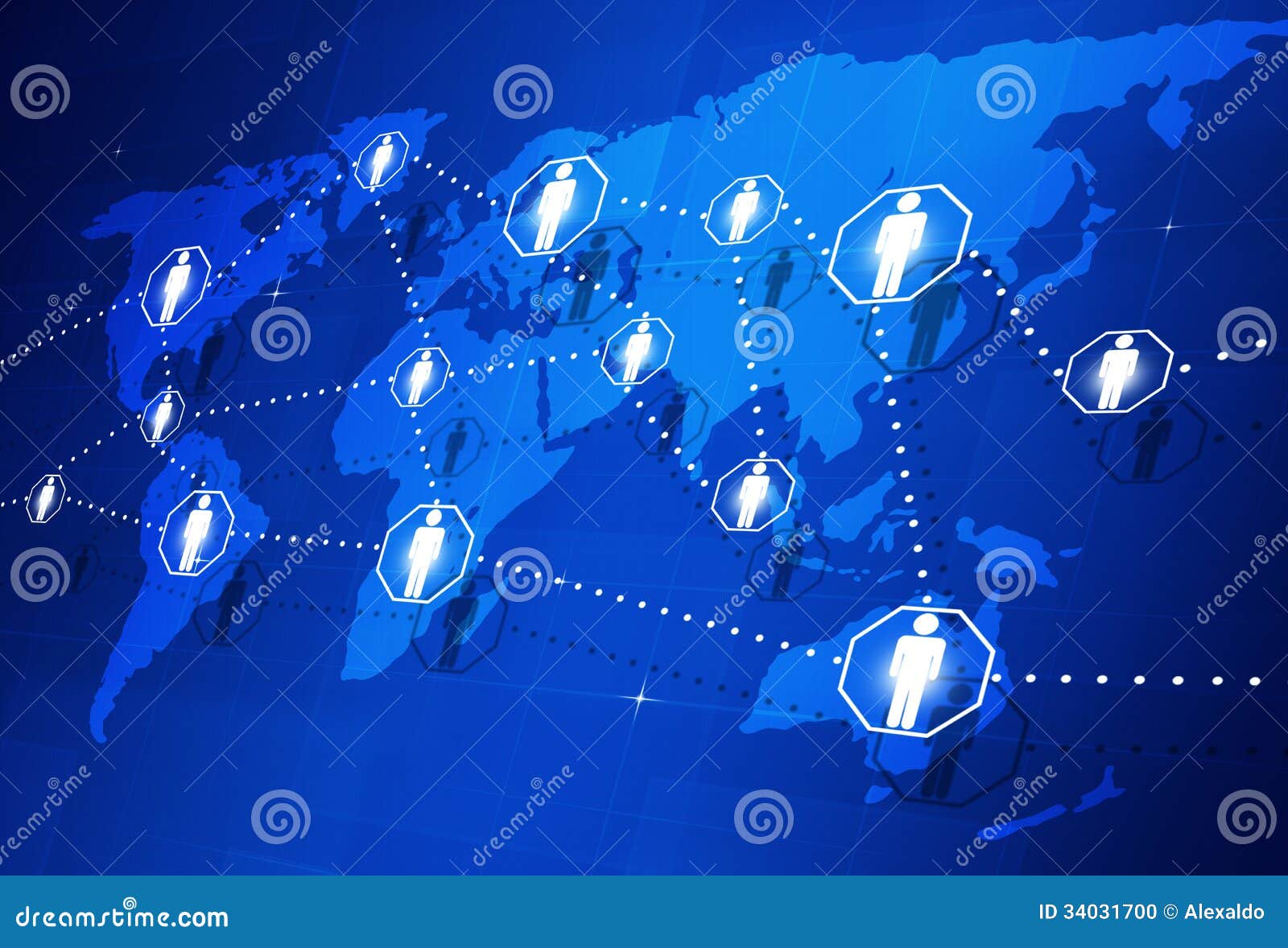 Global People Connection stock illustration. Illustration of technology ...