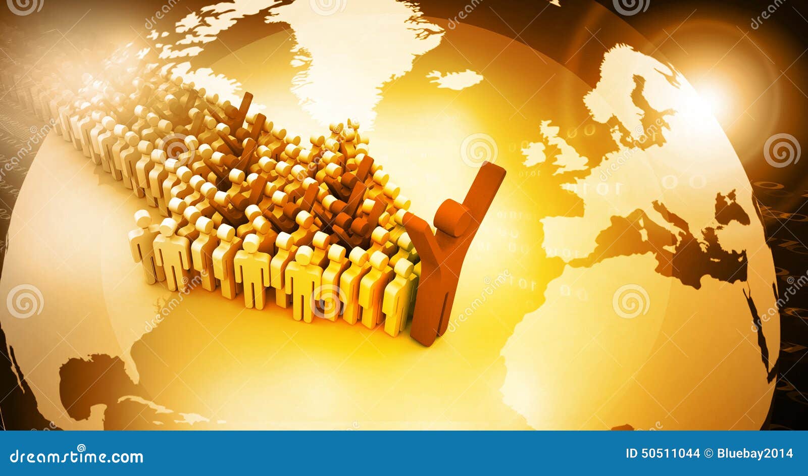 Global People Leadership Concept Stock Illustration - Illustration of ...