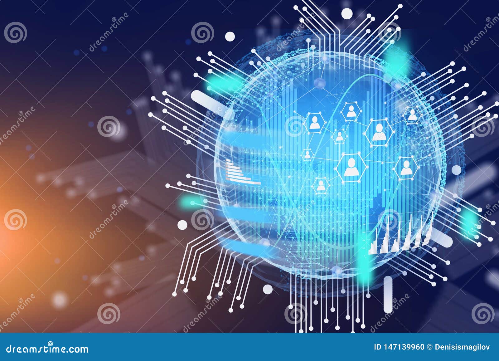 Global People Network Abstract Background Stock Photo - Image of ...