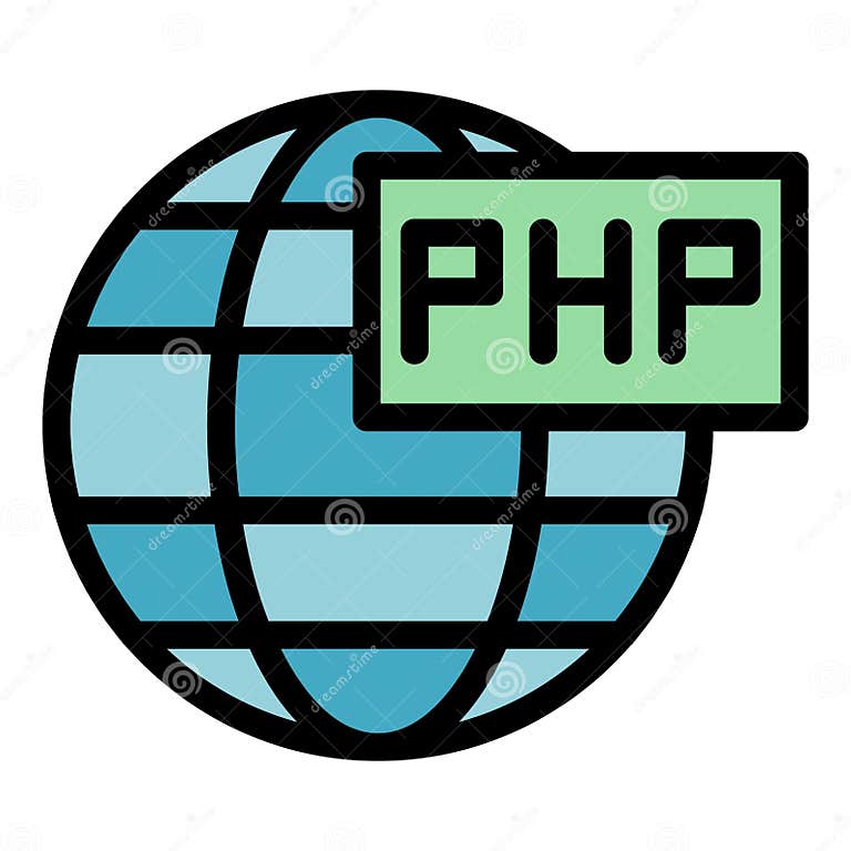 Global Php Icon Vector Flat Stock Vector - Illustration of template ...