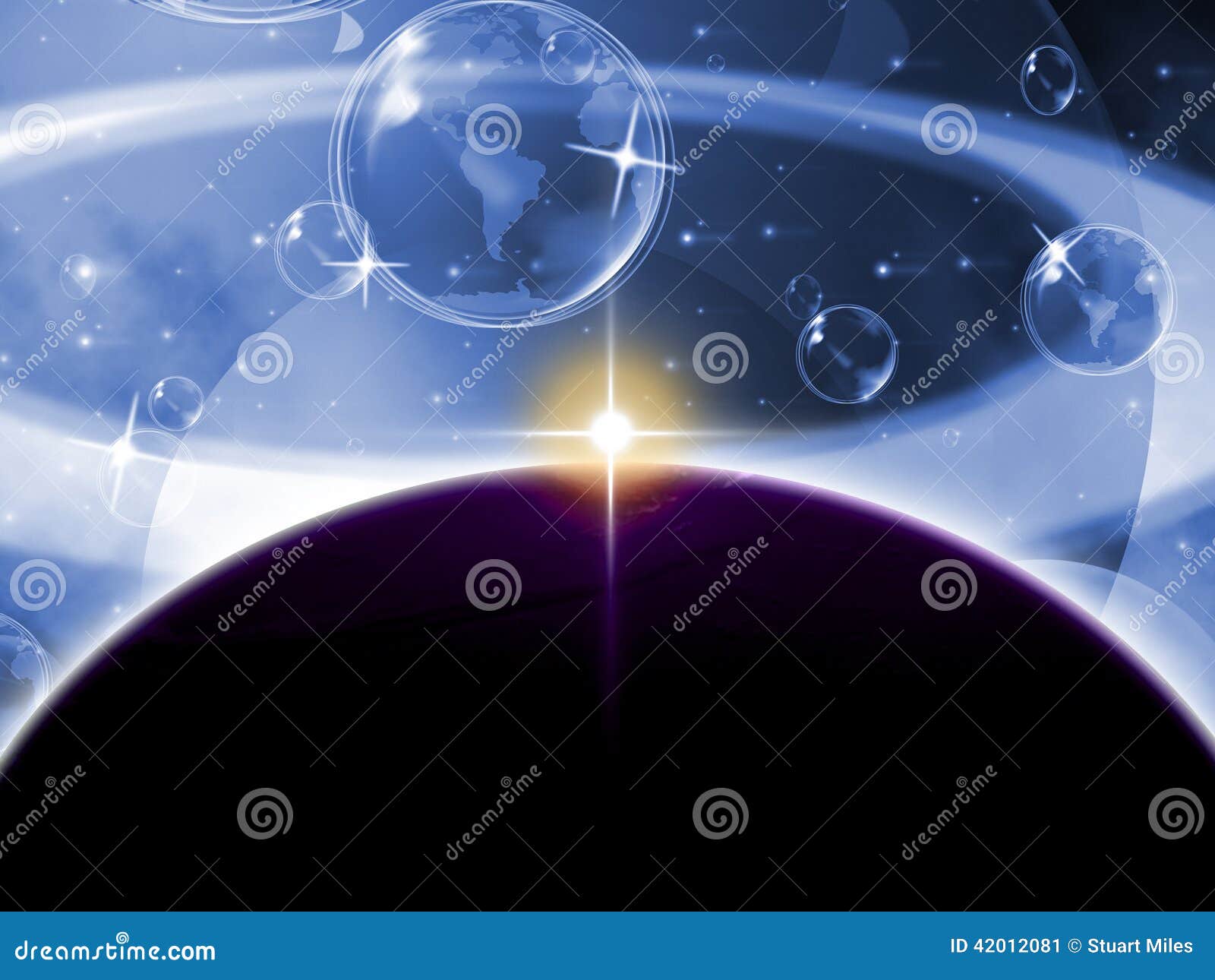 Global Planets Represents Solar System and Globalisation Stock ...
