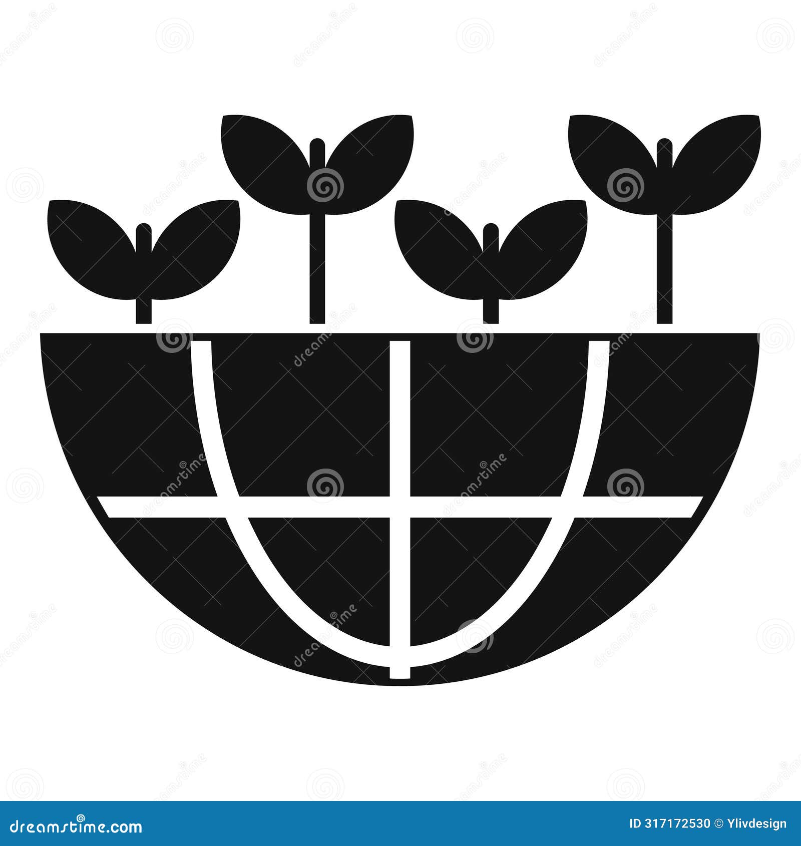 Global Plant Eco Support Icon Simple Vector. Earth Ecosystem Stock ...