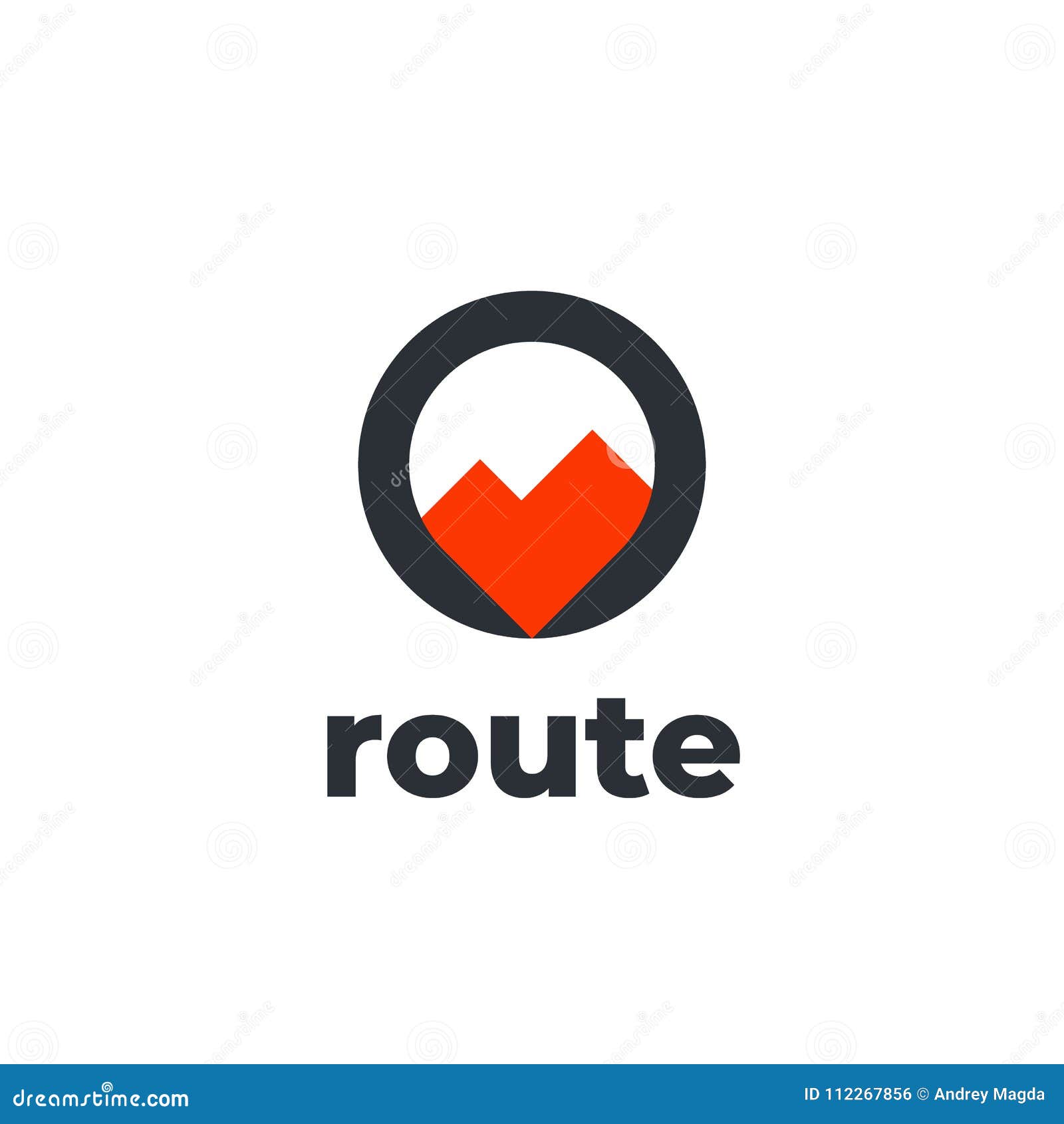 Global Positioning Flat Logo. Vector Design Template with Pin and ...