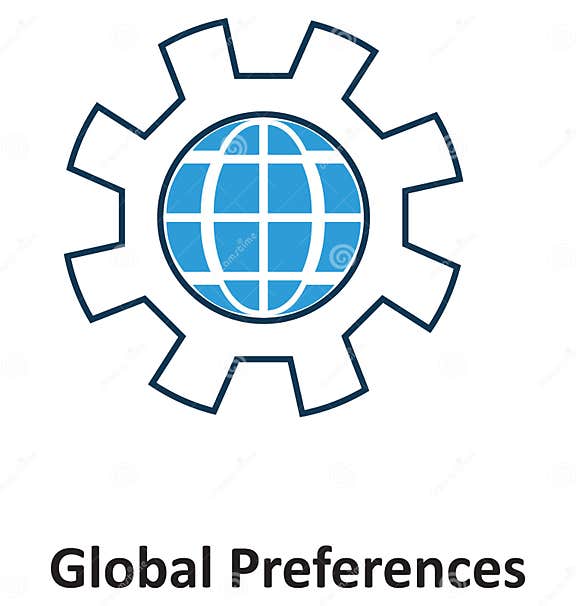 Global Preferences Isolated and Vector Icon for Technology Stock Vector ...