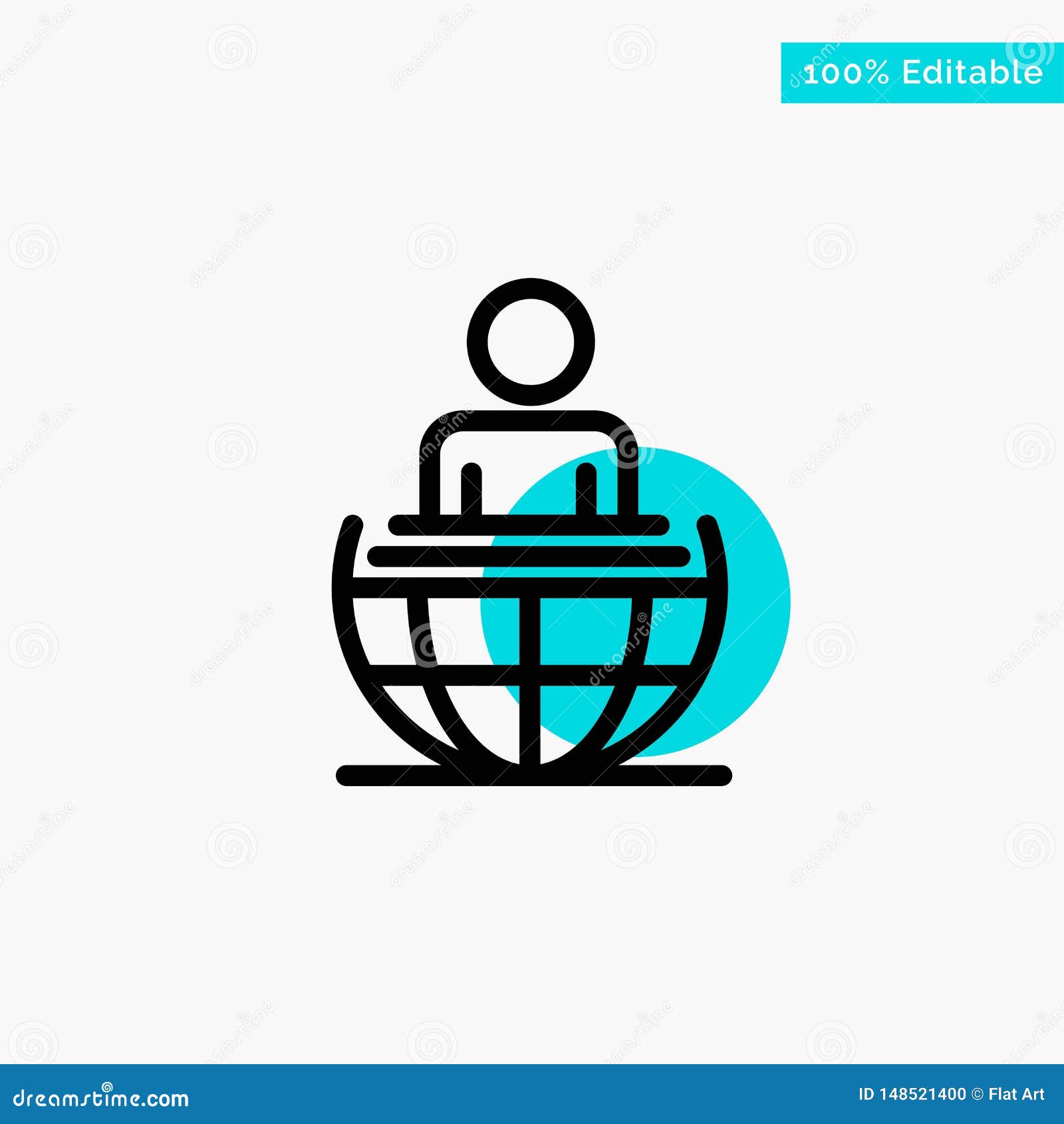 Global Process, Business, International, Modern Turquoise Highlight ...