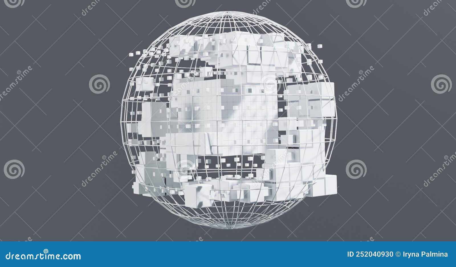 Global Processing and Collection of Digital Data Stock Illustration ...