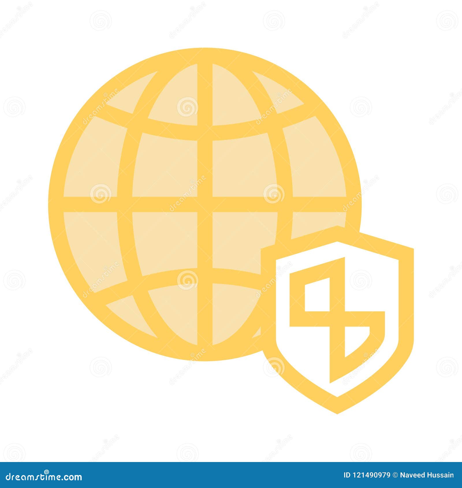 Global Protection Color Line Icon Stock Illustration - Illustration of ...