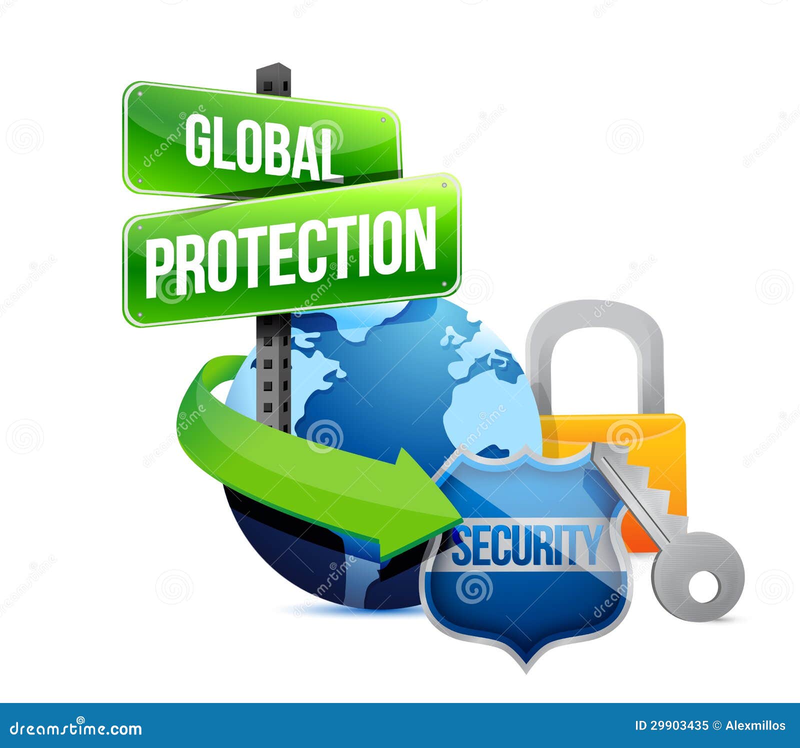 Global Protection Earth Concept Illustration Stock Illustration ...