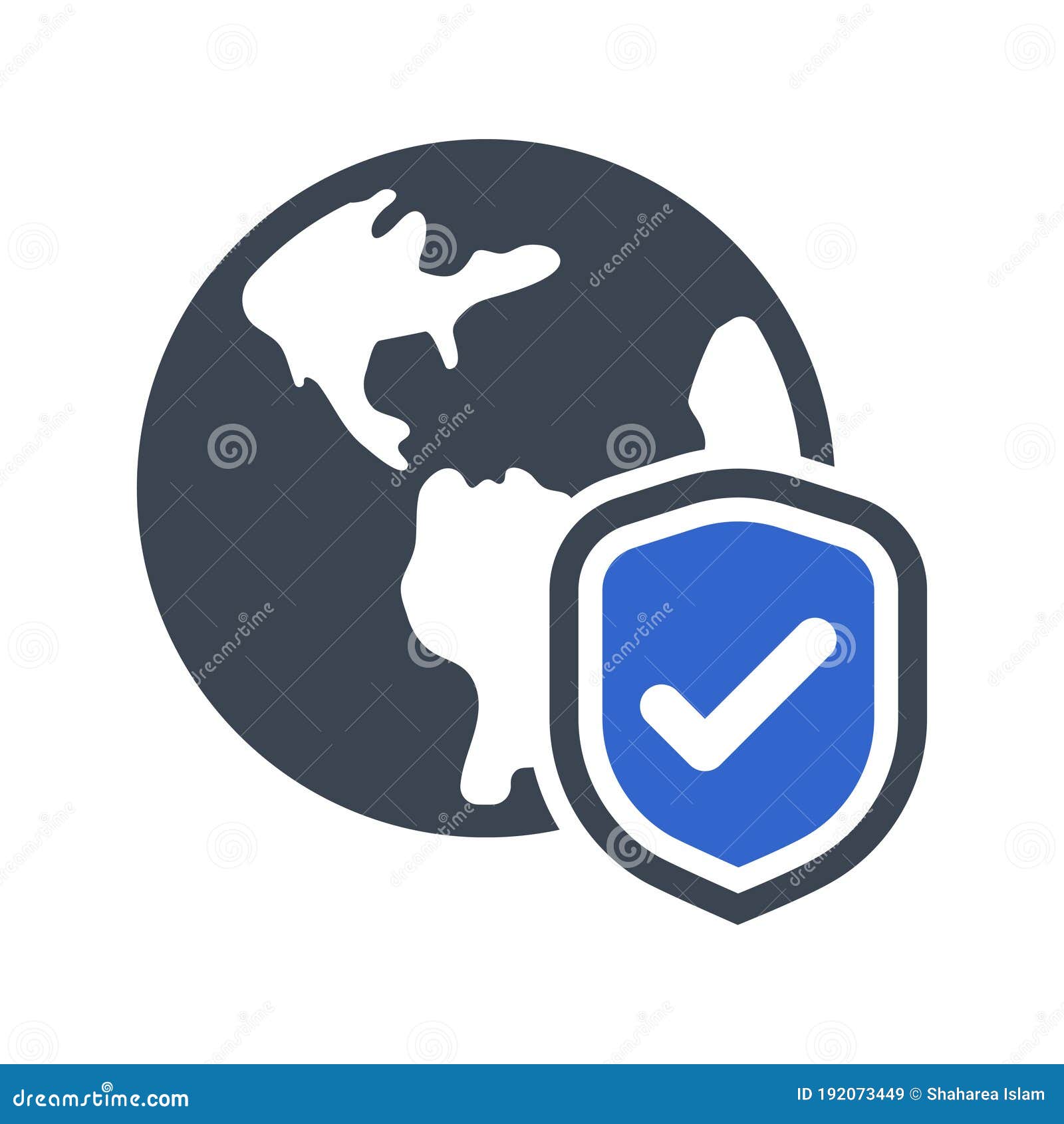 Global Protection icon stock vector. Illustration of designed - 192073449
