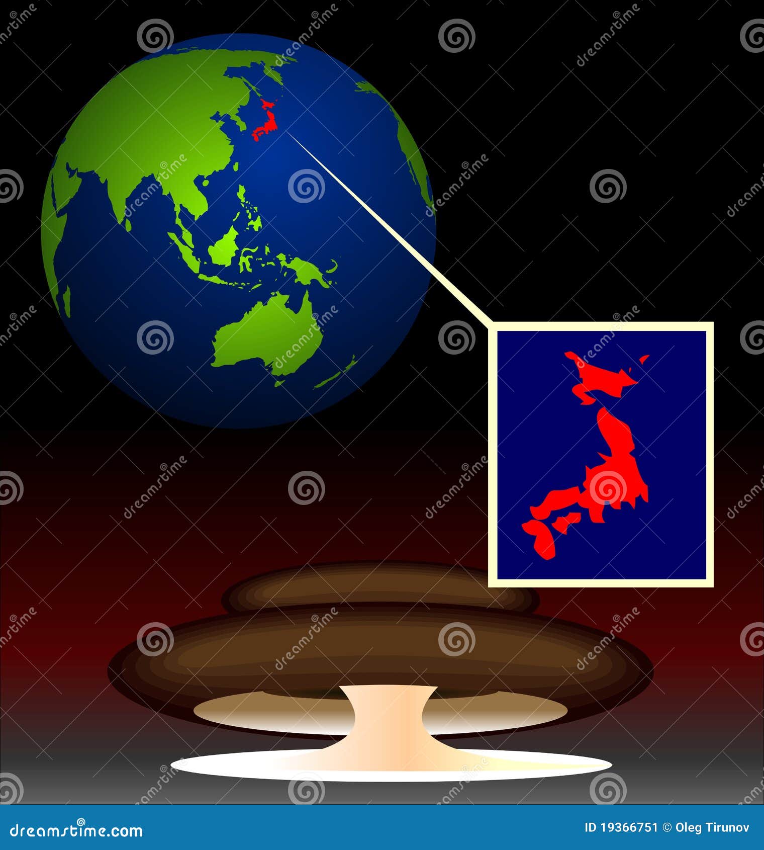 Global Radioactive Biohazard in Japan Stock Vector - Illustration of ...