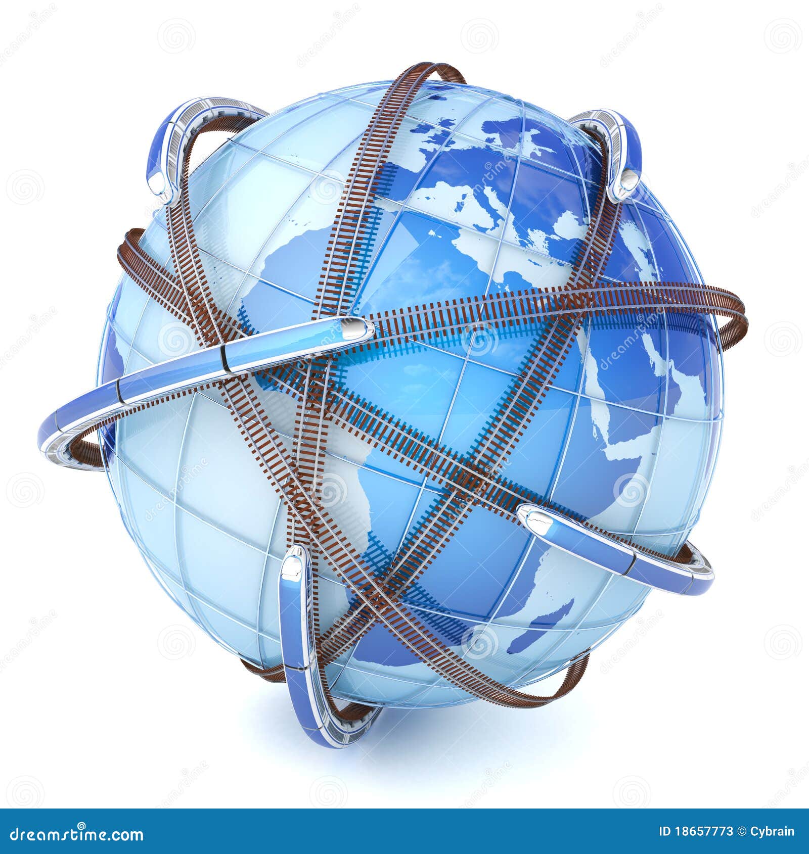 Global railway network stock illustration. Illustration of road - 18657773