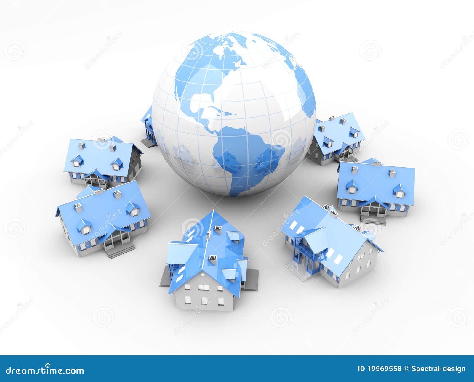 Global Real Estate stock illustration. Illustration of collection ...