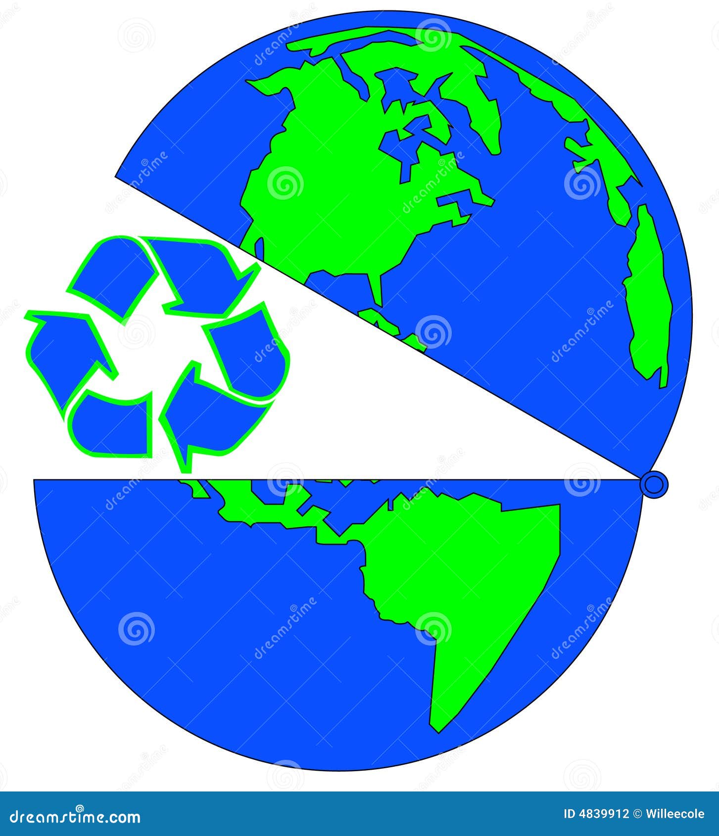 Global recycling stock vector. Illustration of industry - 4839912