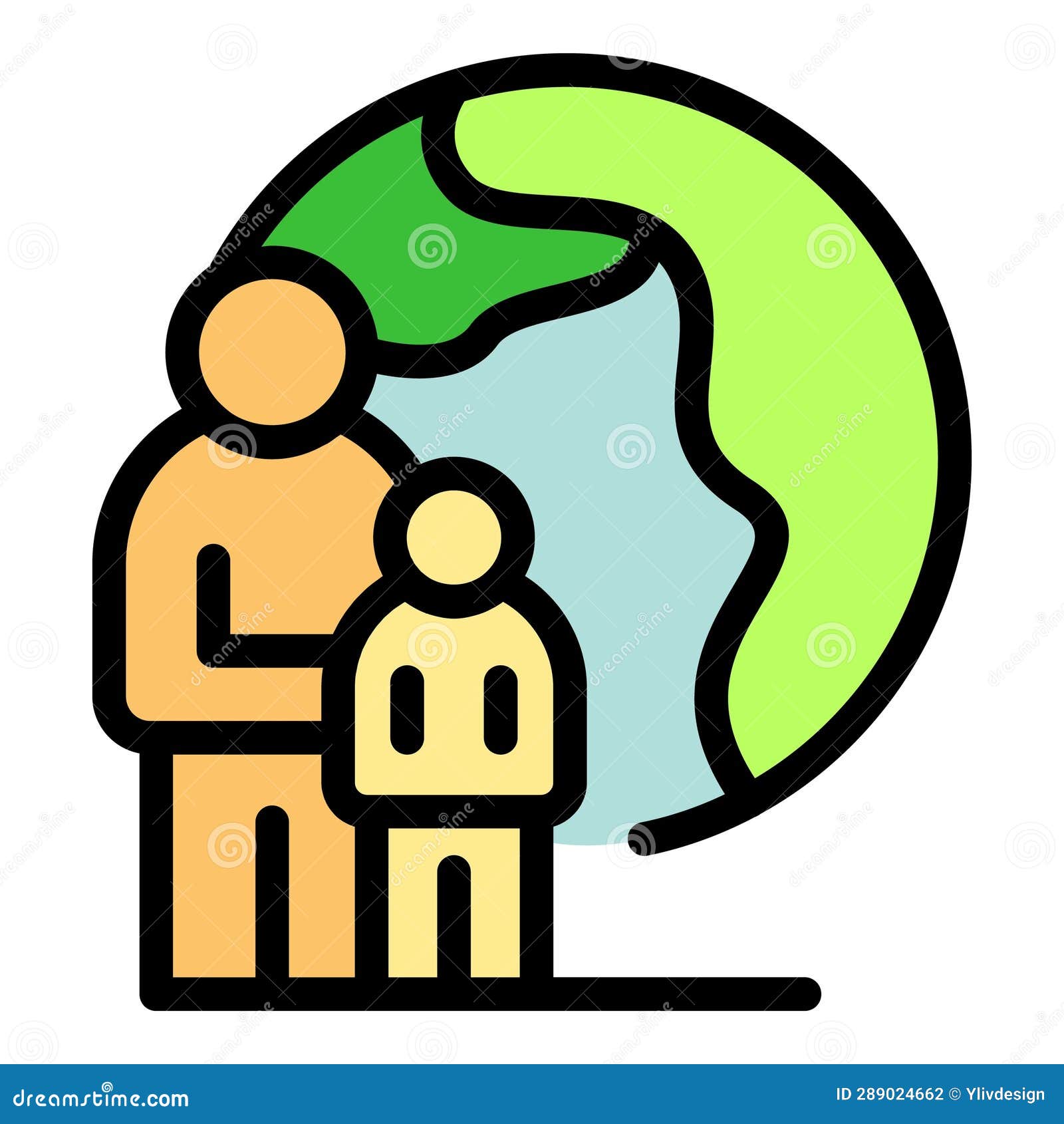 Refugee Icon Symbol Cartoon Vector | CartoonDealer.com #207410011