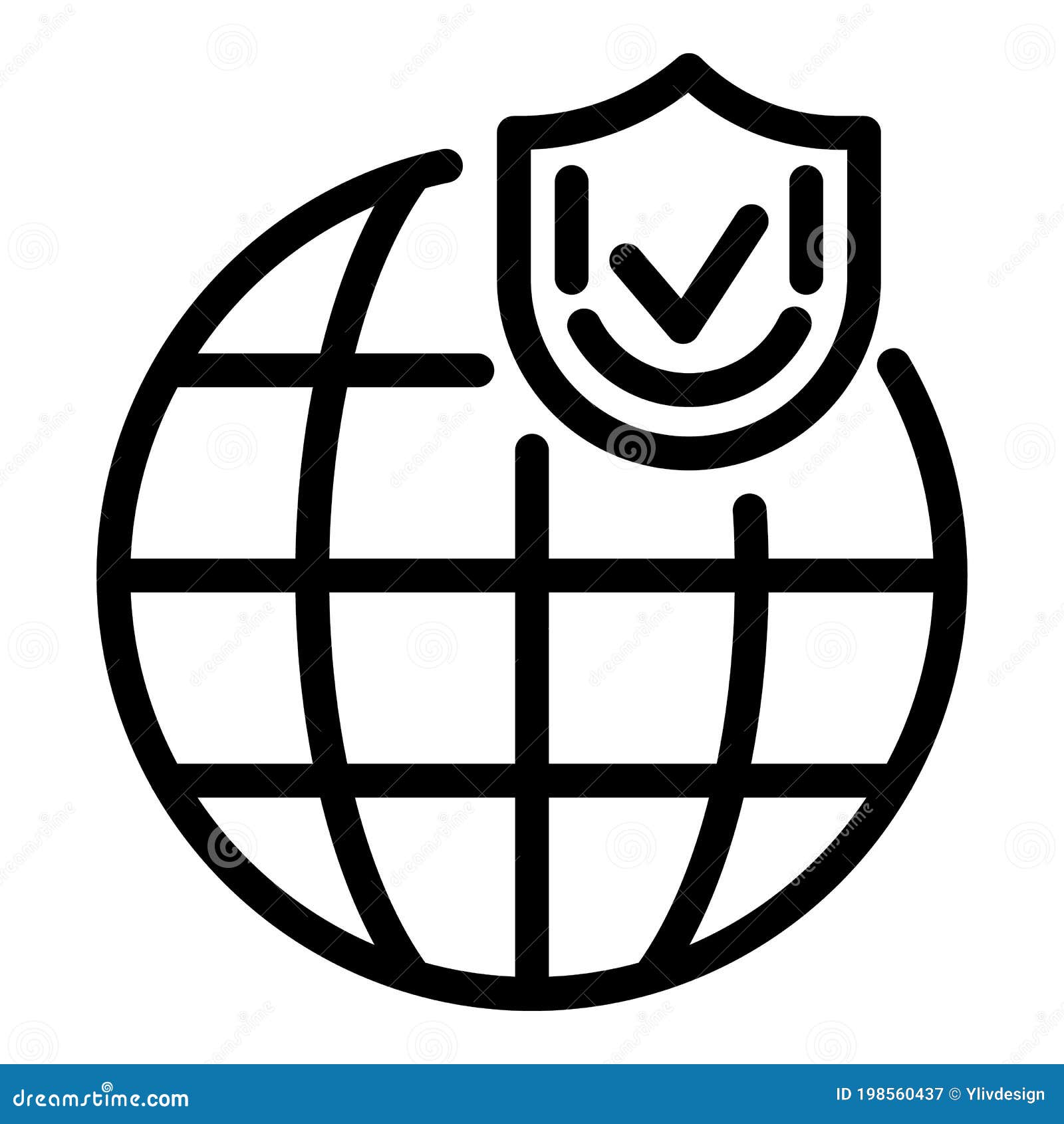 Global Reliability Icon, Outline Style Stock Vector - Illustration of ...
