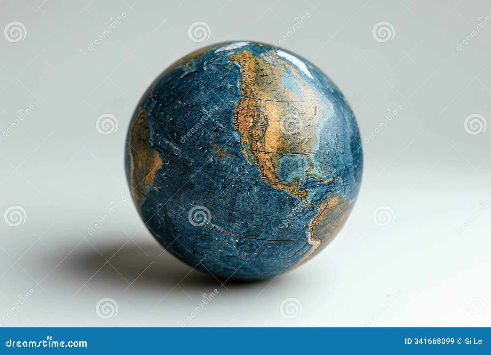 Global Representation: Model Earth Globe Casting Shadow on White ...
