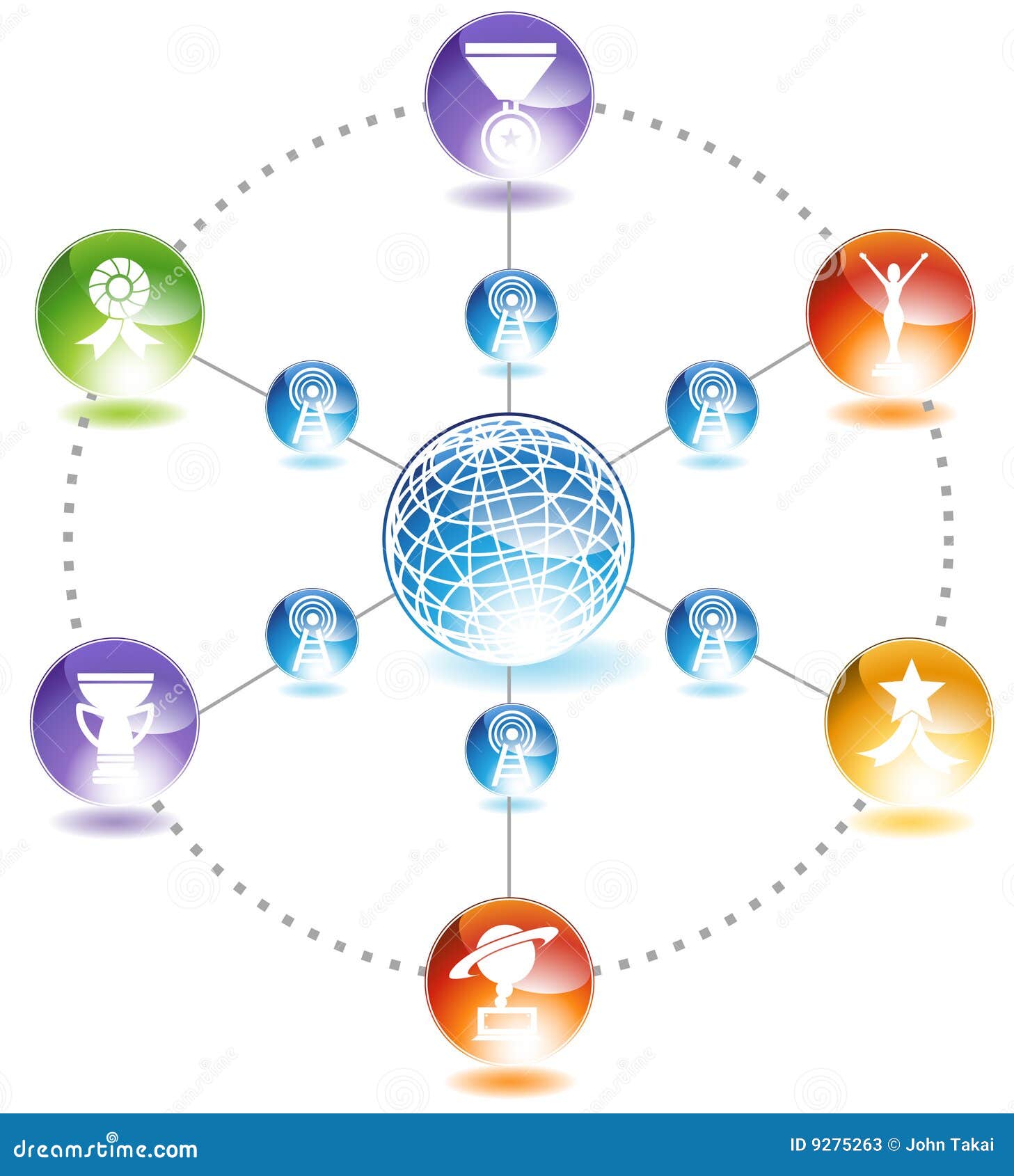 Global Reward Recognition stock vector. Illustration of communicate ...