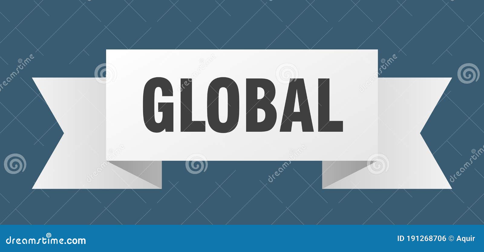 Global ribbon. stock vector. Illustration of ribbon - 191268706