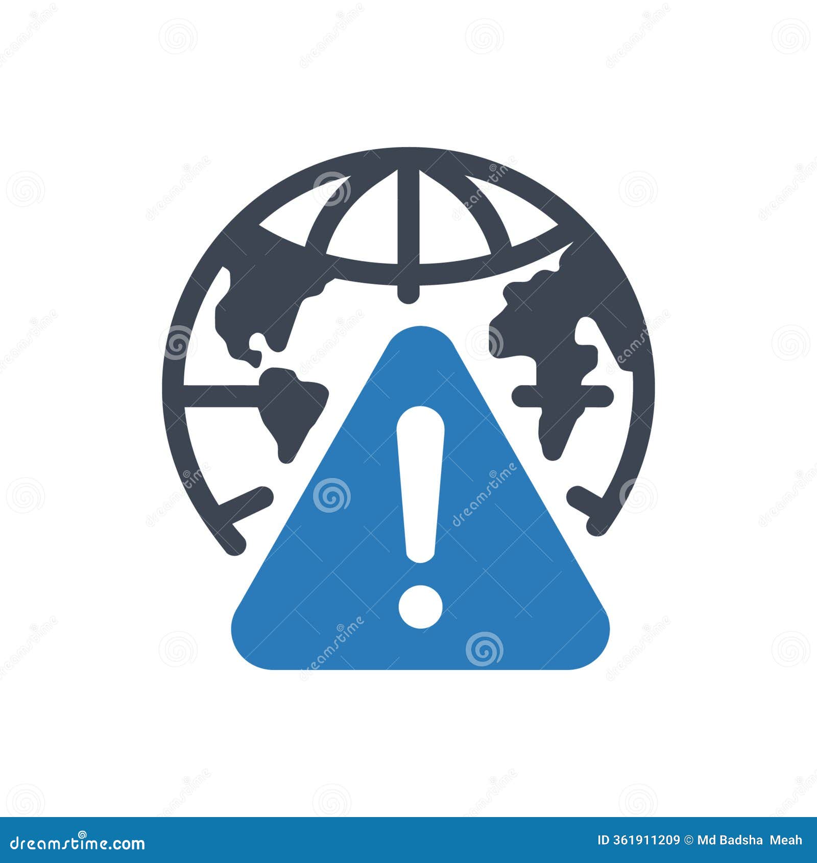 Global Risk Alert Icon stock illustration. Illustration of alert ...