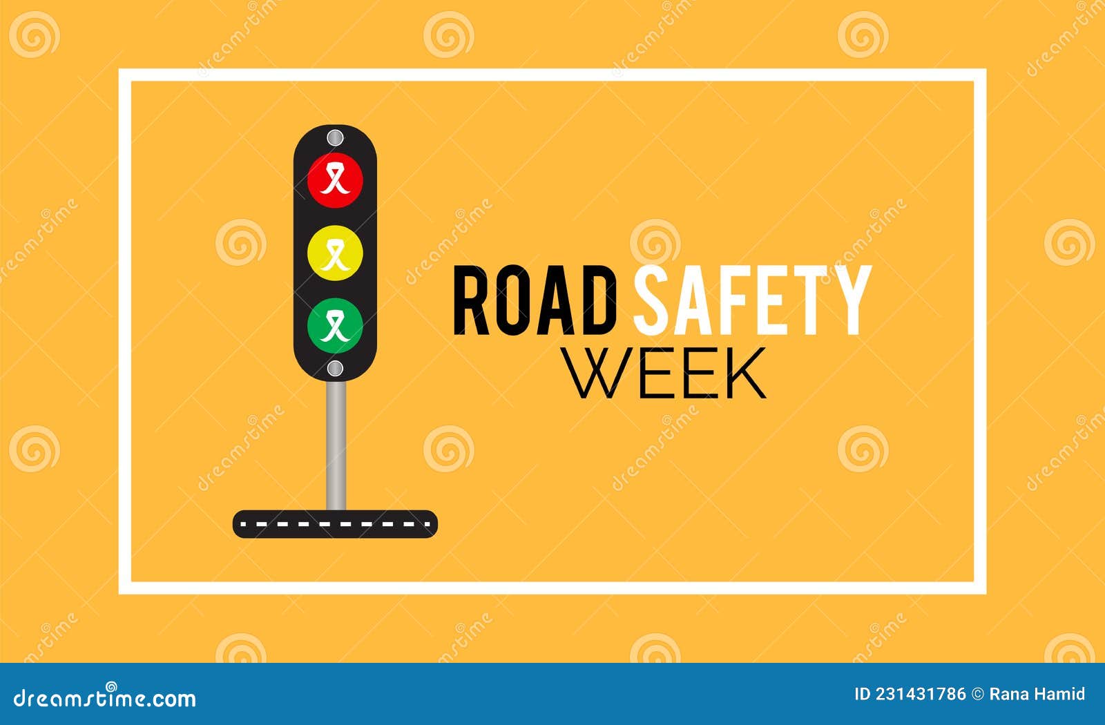 Global Road Safety Week Banner Design in White Background. Vector ...