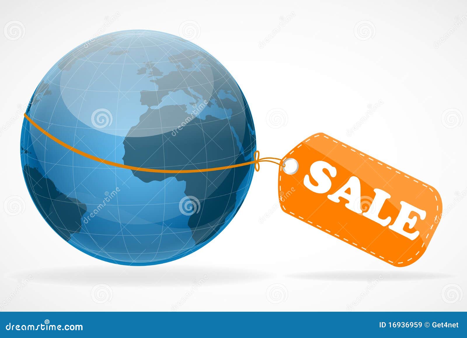 Global sale tag stock illustration. Illustration of customer - 16936959