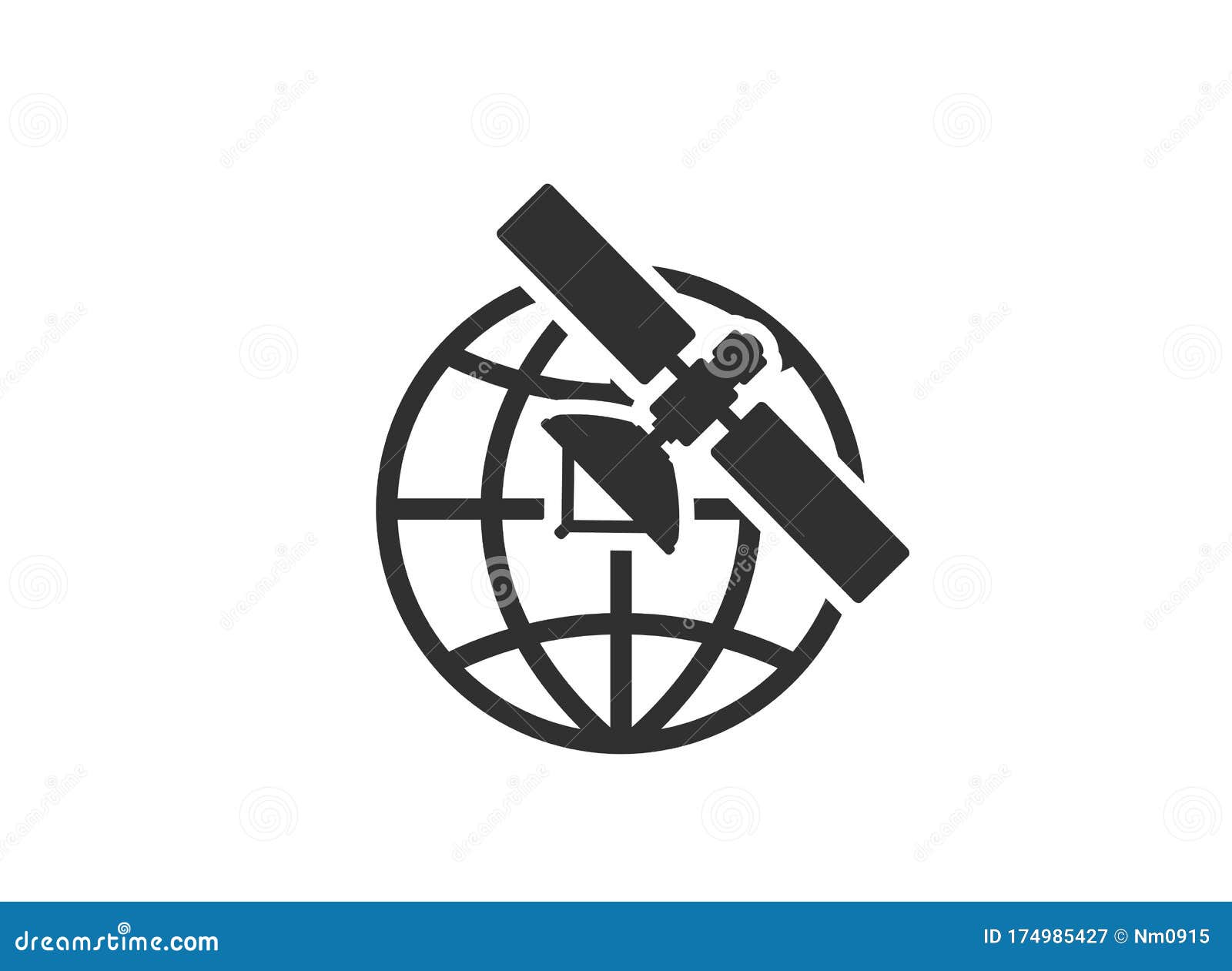 Global Satellite Communication Icon. Globe Vector Icon for Web Stock ...