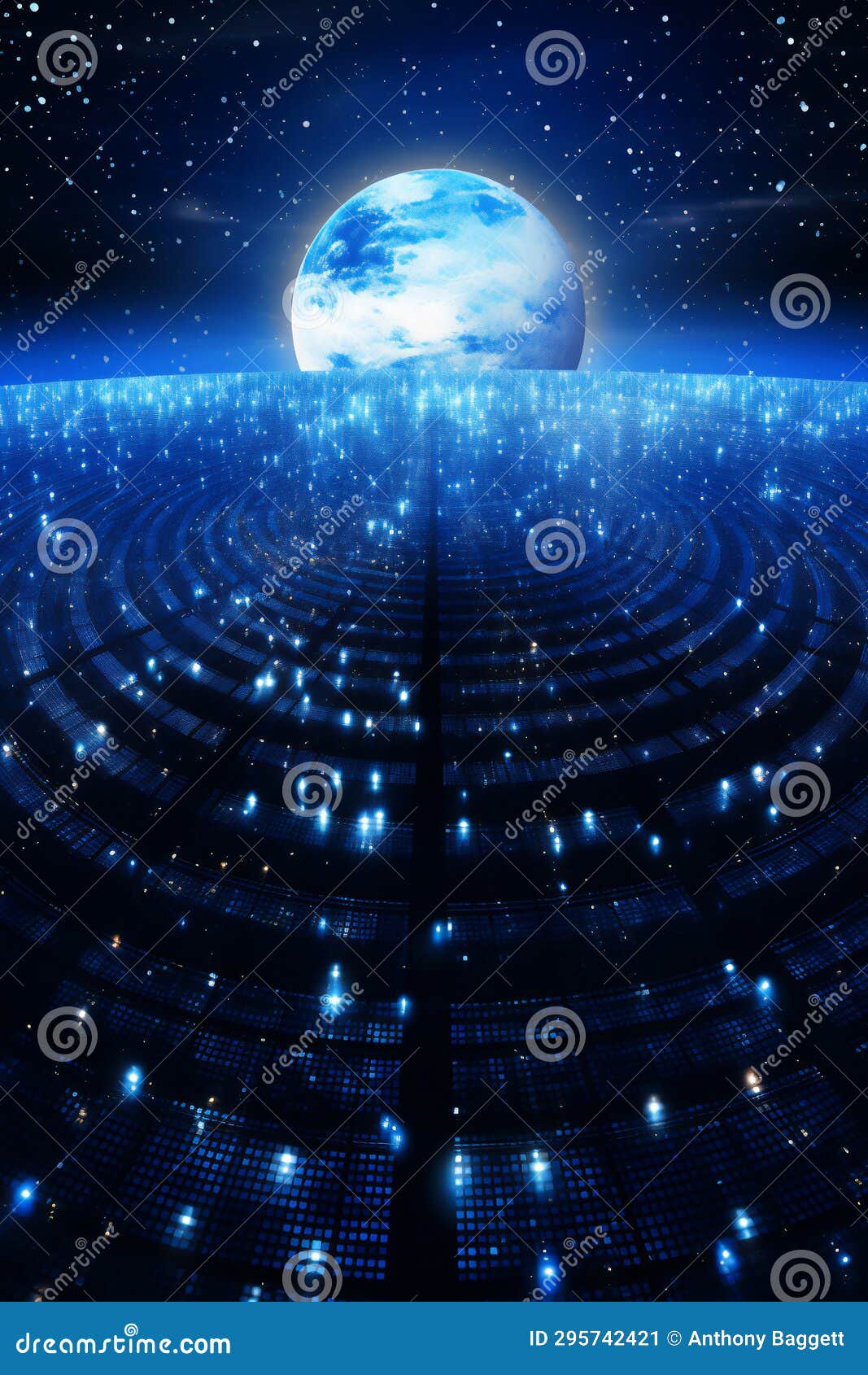 Global Satellite Communication Showing Big Data Being Transmitted ...