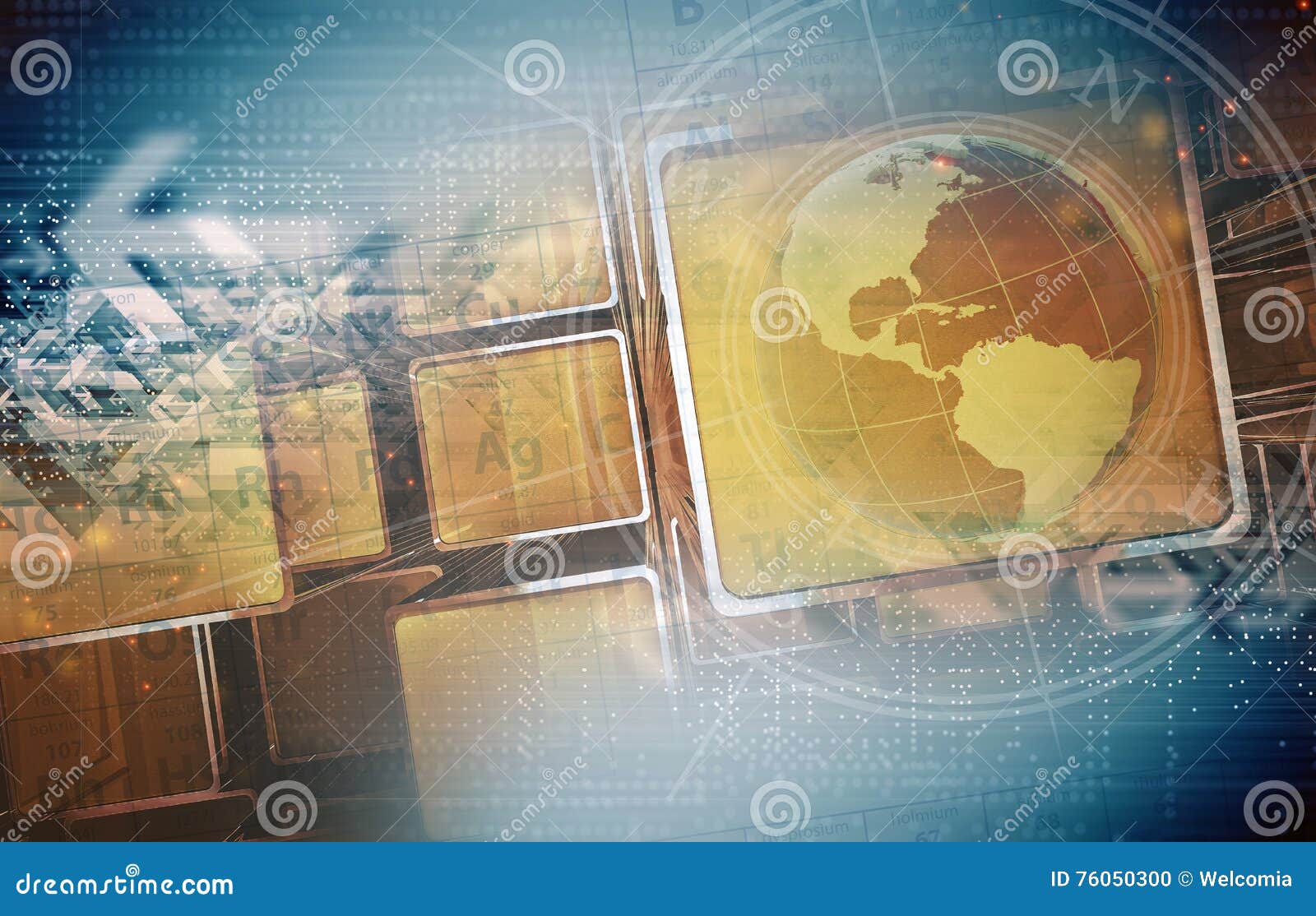 Global Science Concept stock illustration. Illustration of backdrop ...