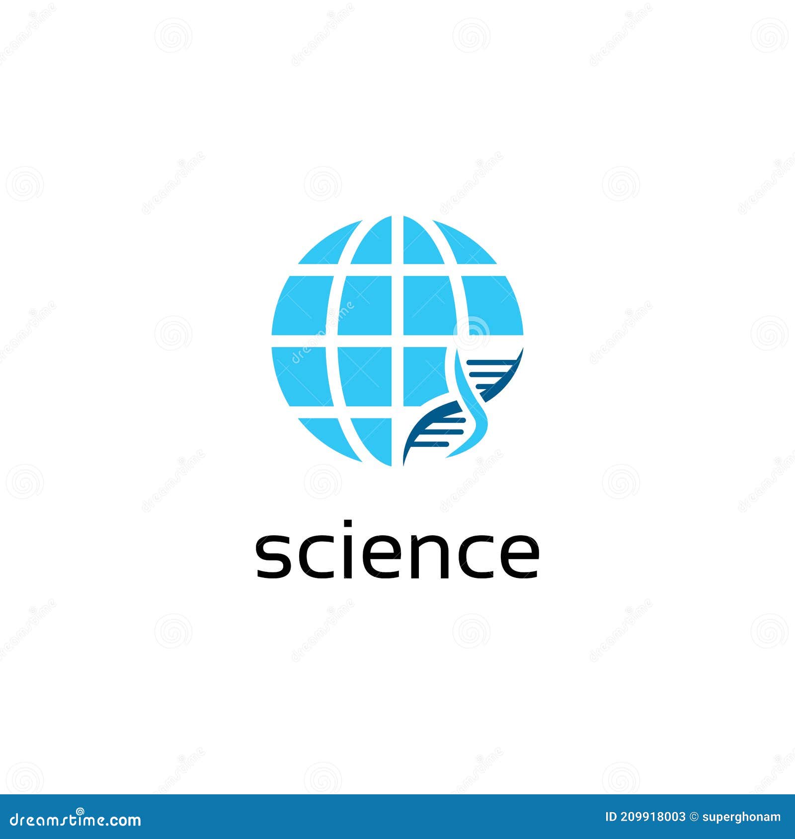 Global Science Illustration Logo Design Template Stock Vector ...