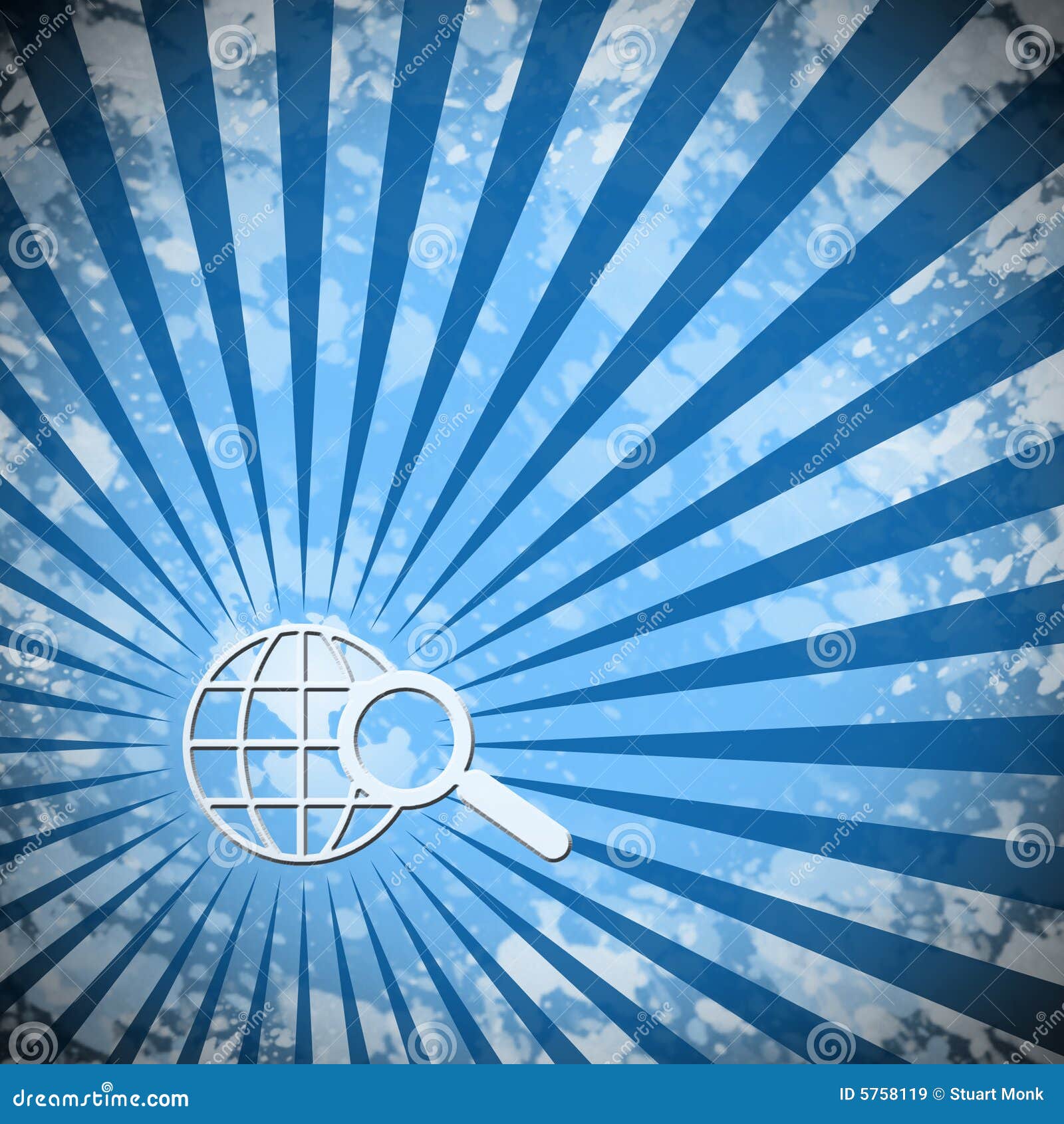 Global Search Line And Glyph Icon. Magnifying Glass And Globe Vector ...