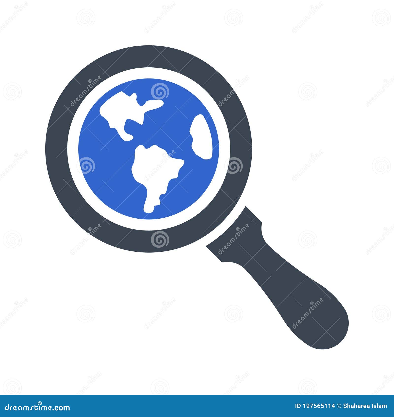Global search icon stock vector. Illustration of worldwide - 197565114