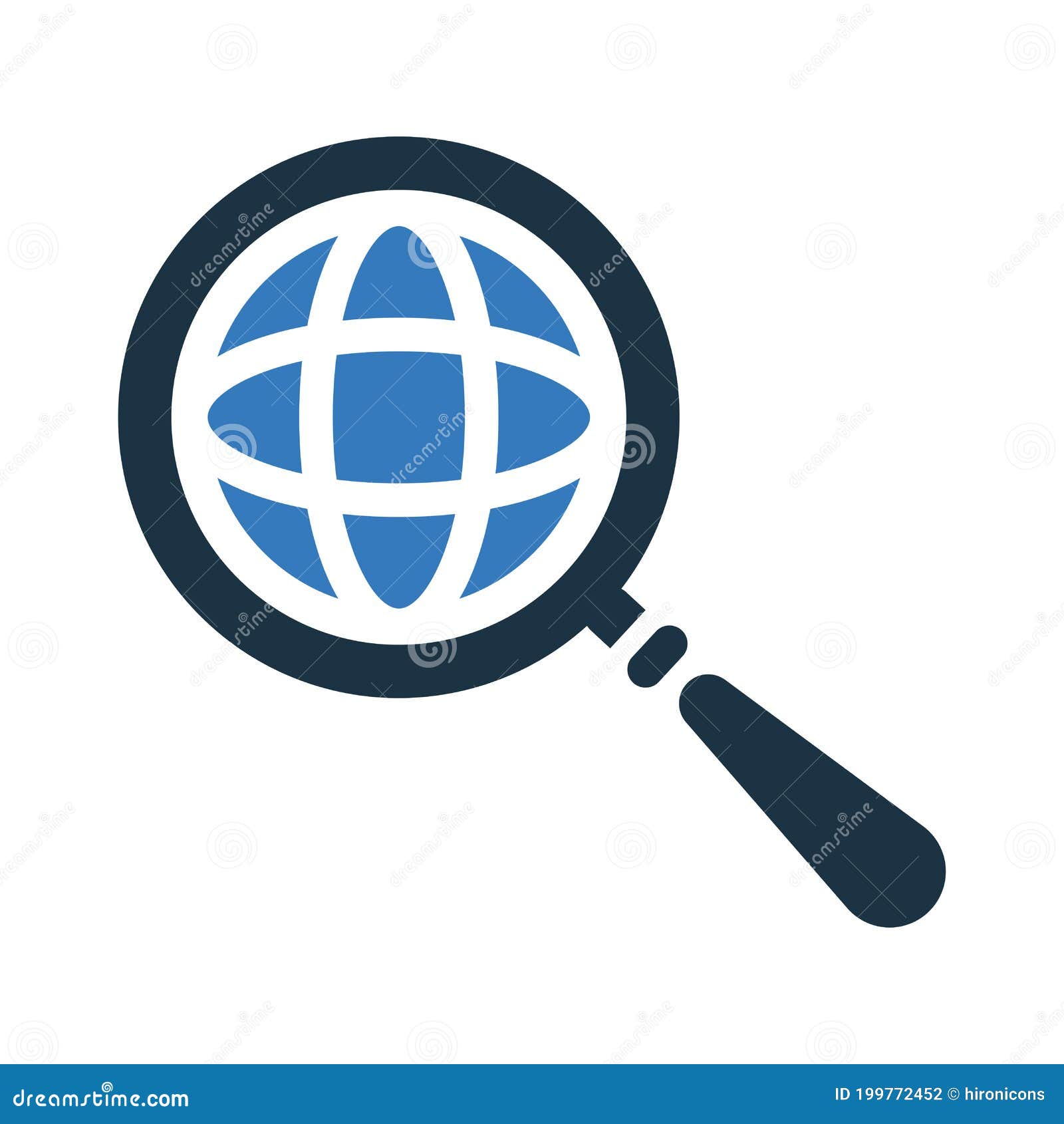 Global Search Icon. Vector Graphics Stock Vector - Illustration of ...