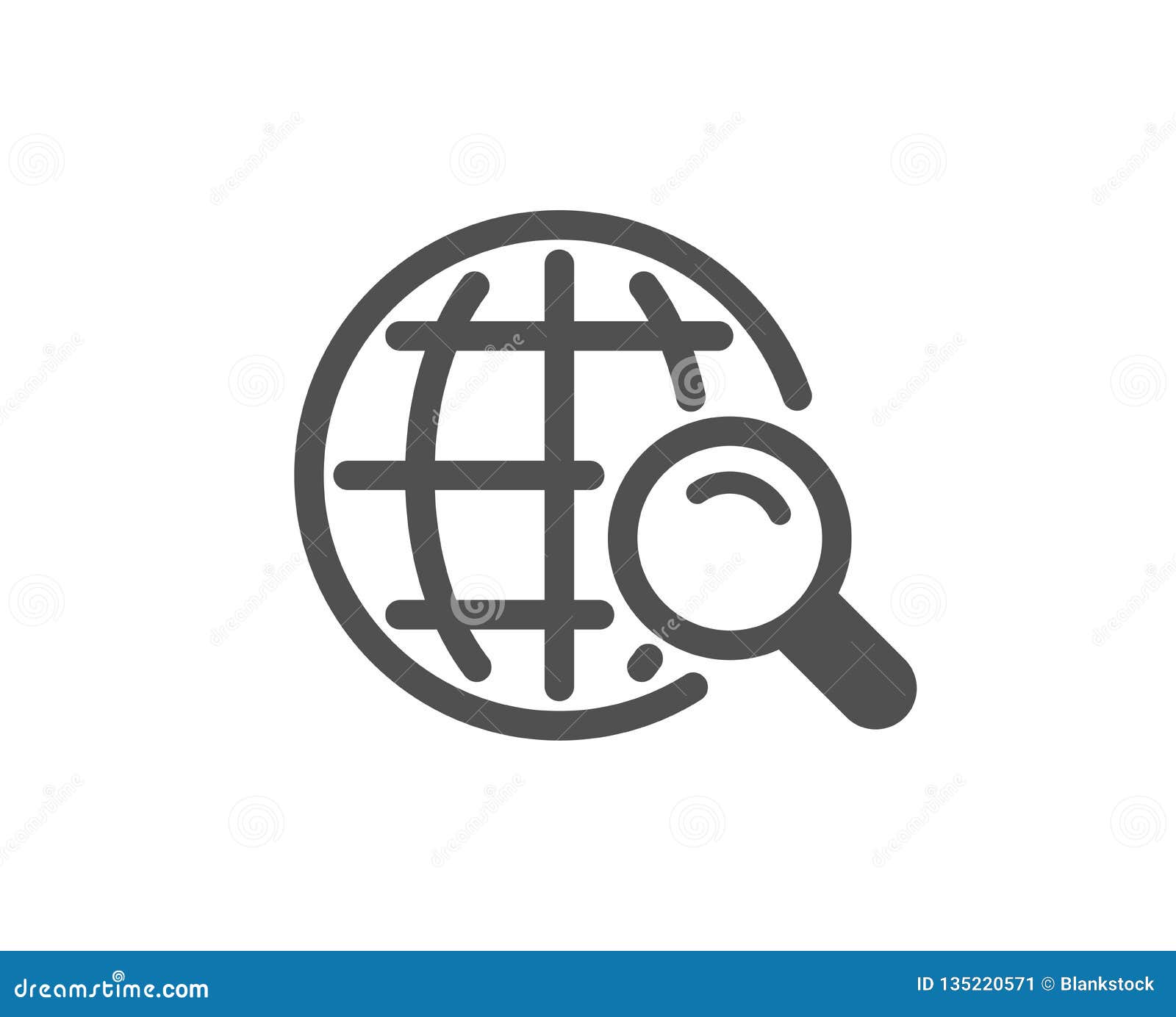 Global Search Icon. World Sign. Vector Stock Vector - Illustration of ...