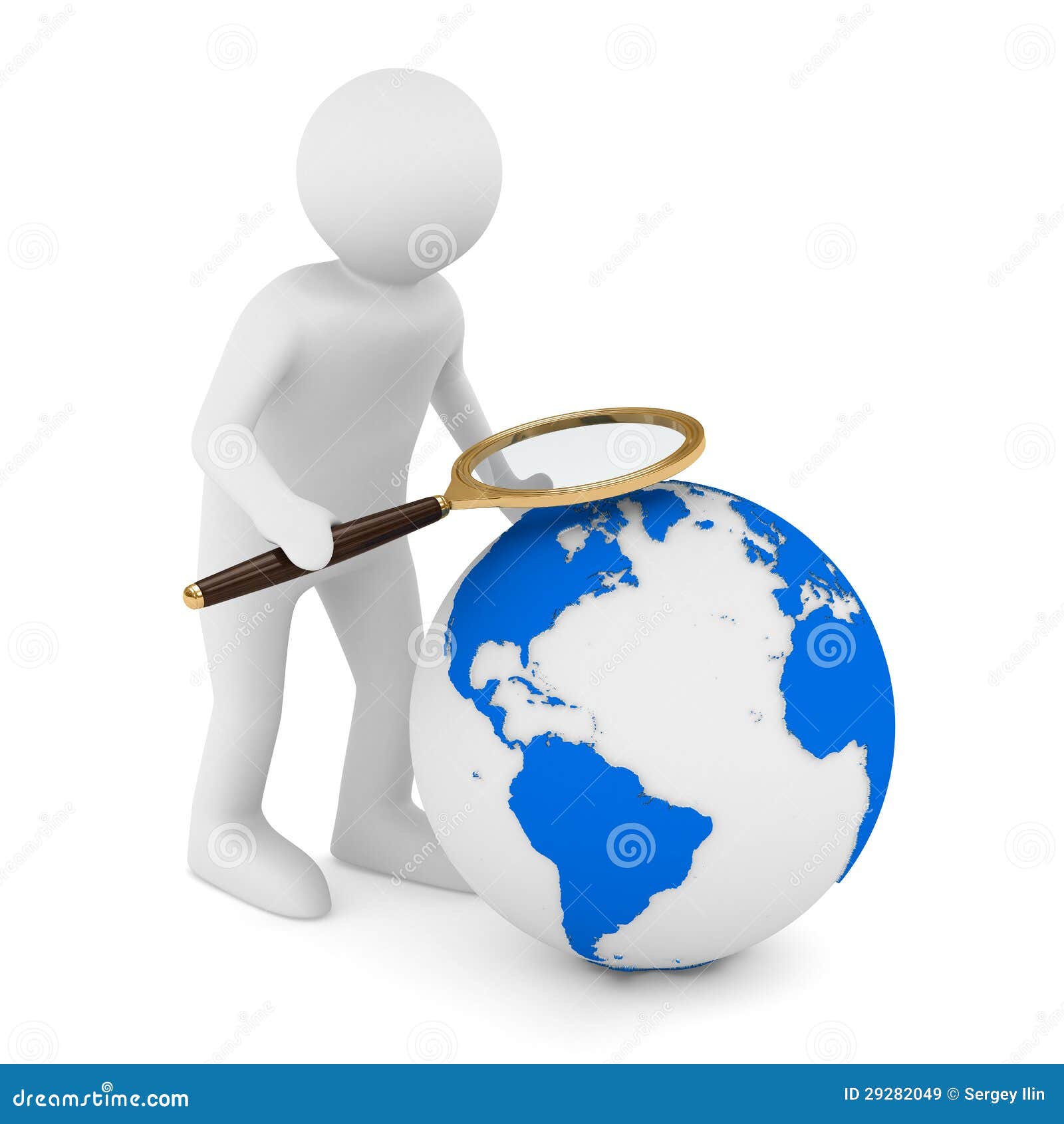 Global Search Line And Glyph Icon. Magnifying Glass And Globe Vector ...