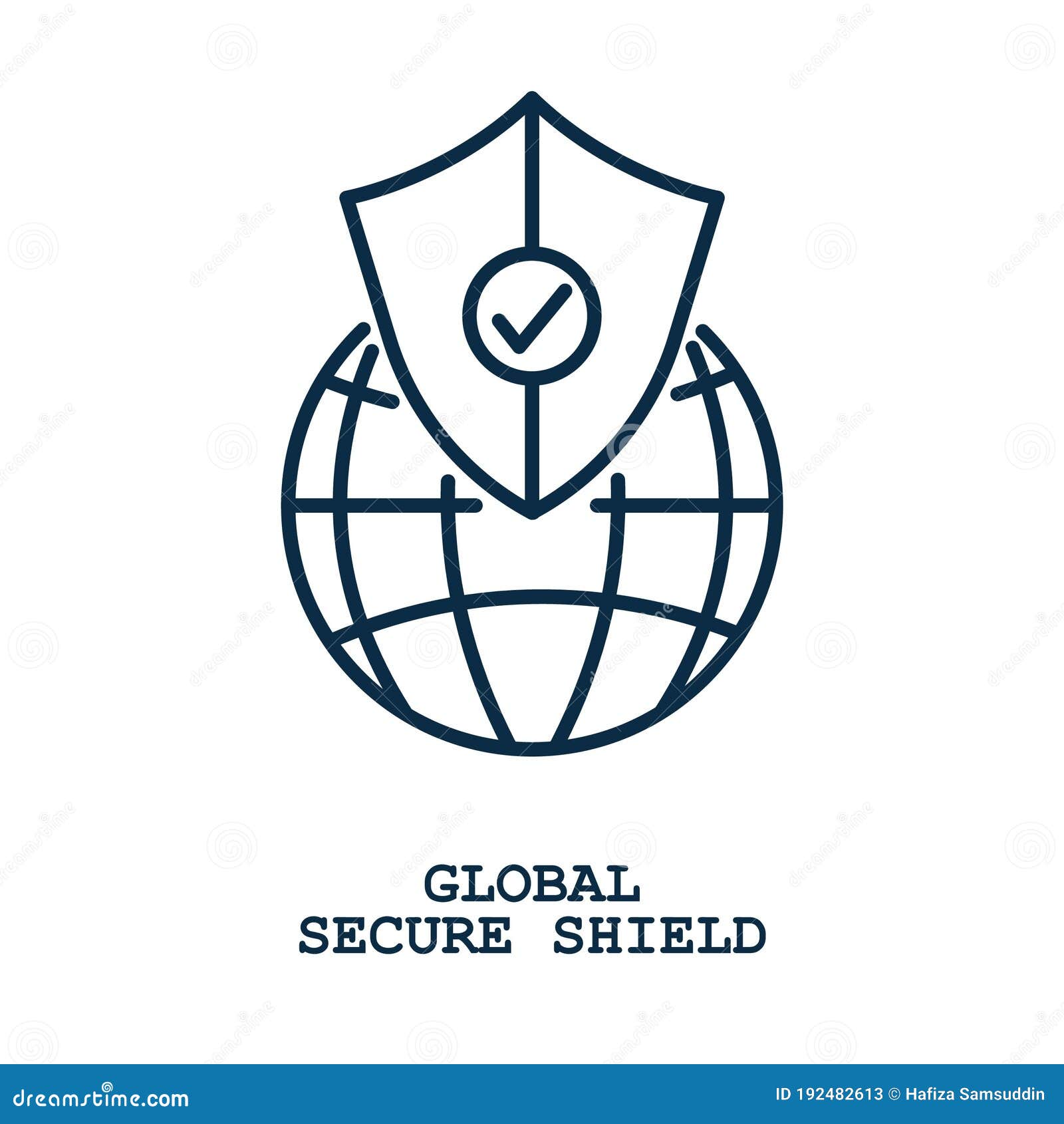 Global Secure Shield Concept. Vector Illustration Decorative Design ...
