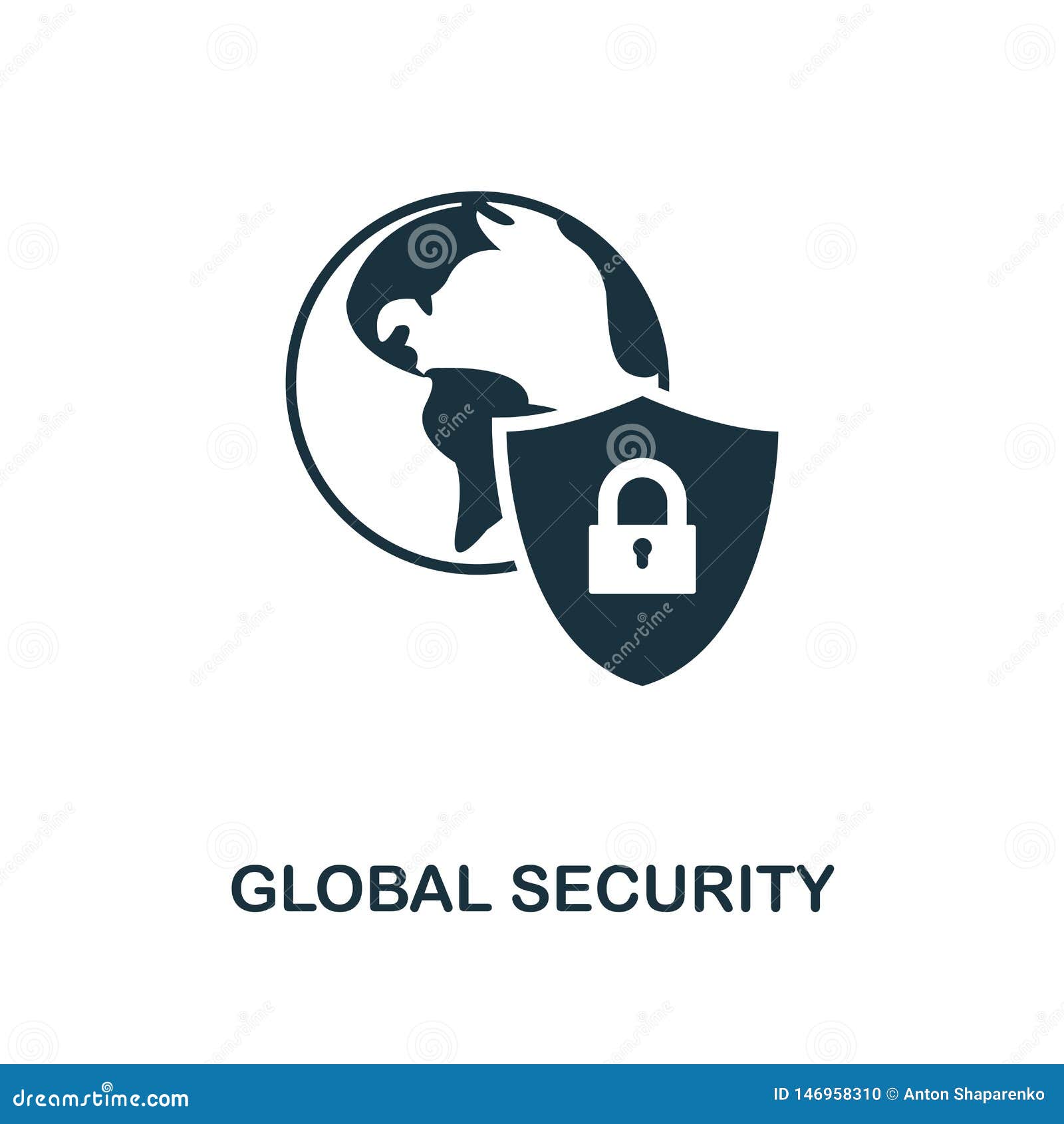 Global Security Icon. Creative Element Design from Icons Collection ...
