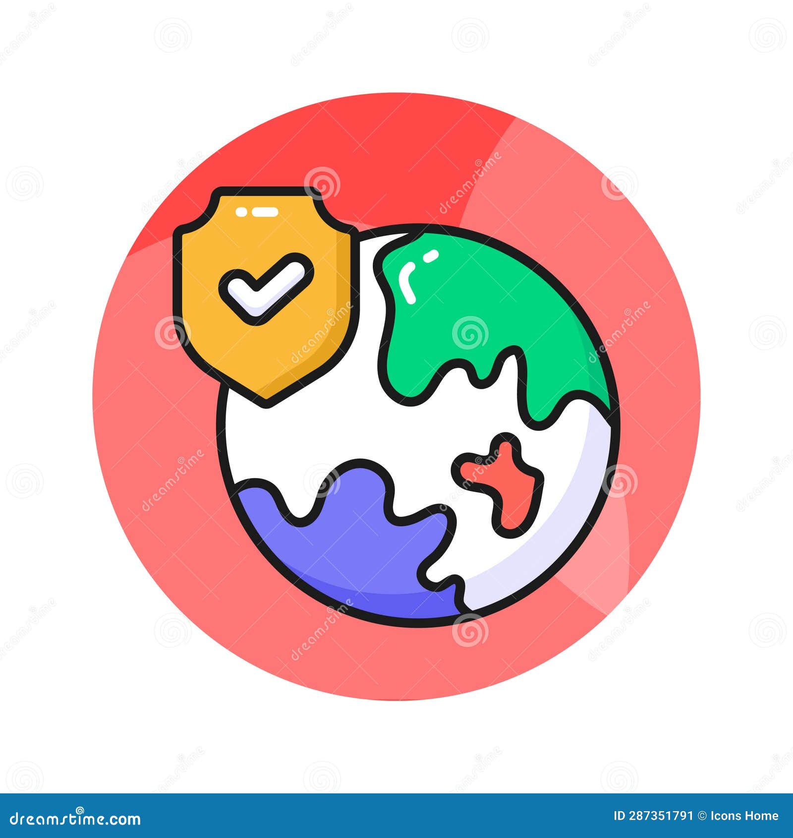 Global Security Icon Design in Modern Style, Visually Perfect Vector ...