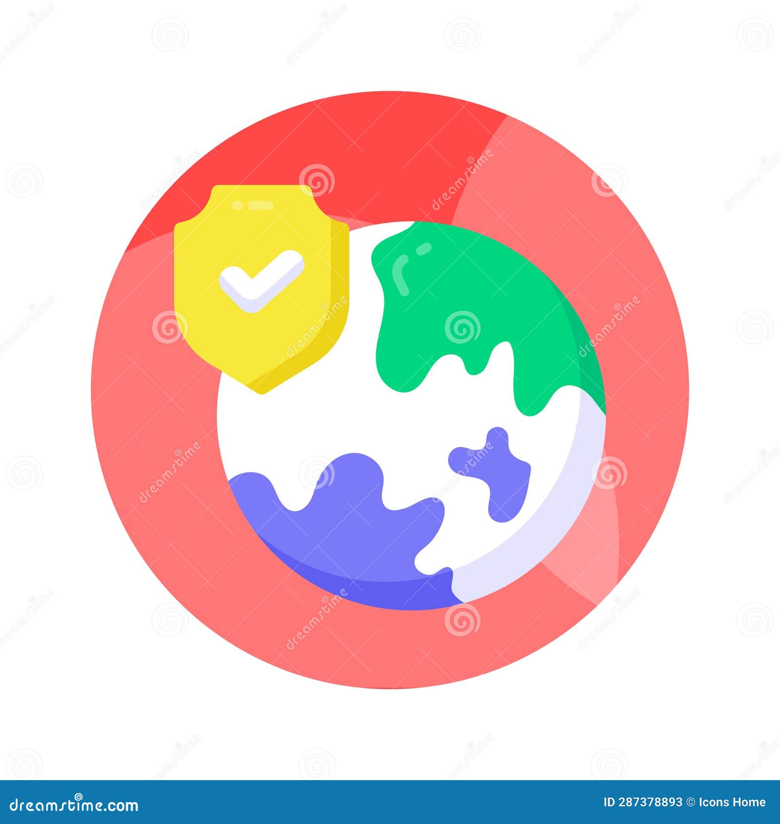 Global Security Icon Design in Modern Style, Visually Perfect Vector ...