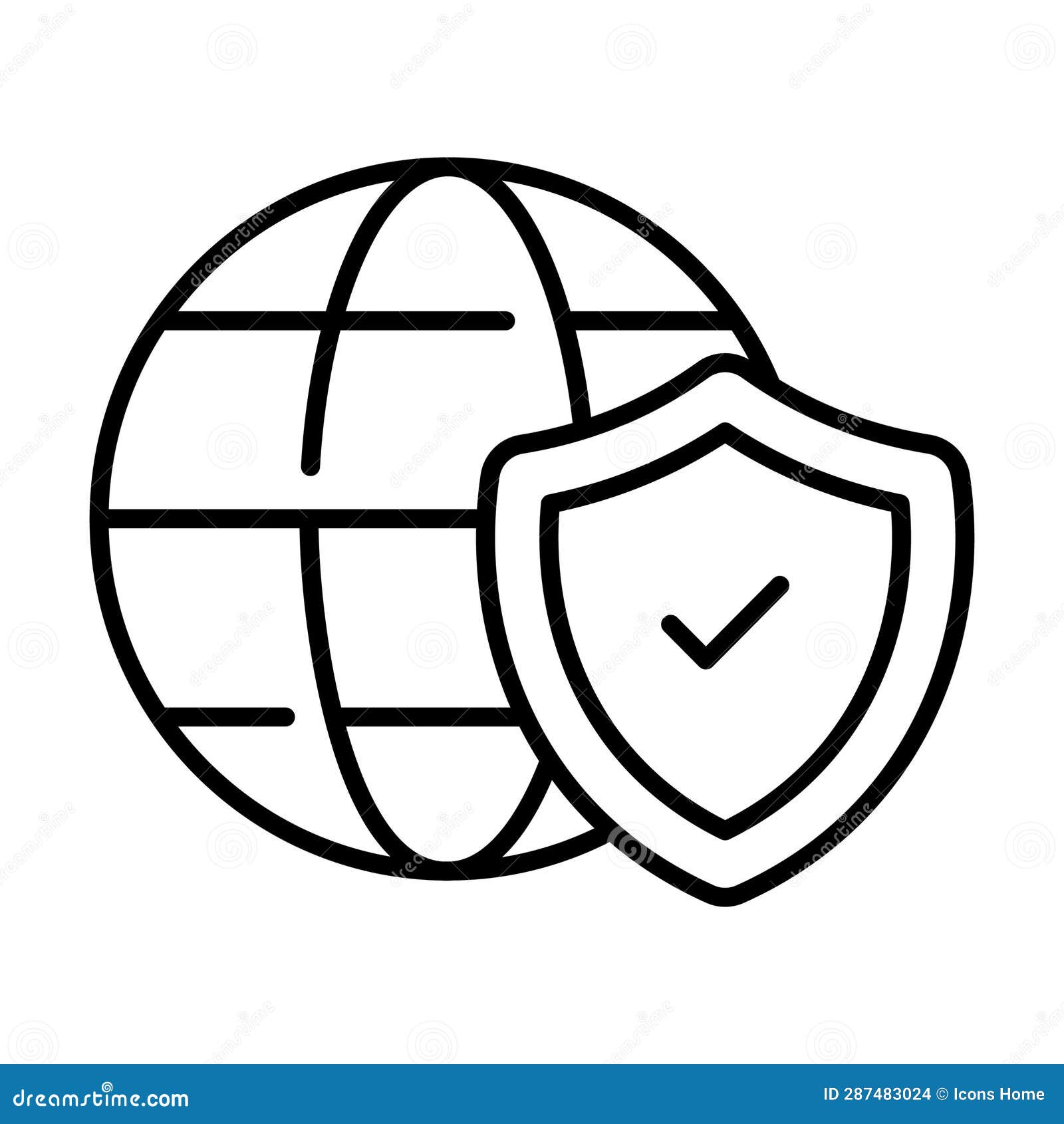 Global Security Icon Design in Modern Style, Visually Perfect Vector ...