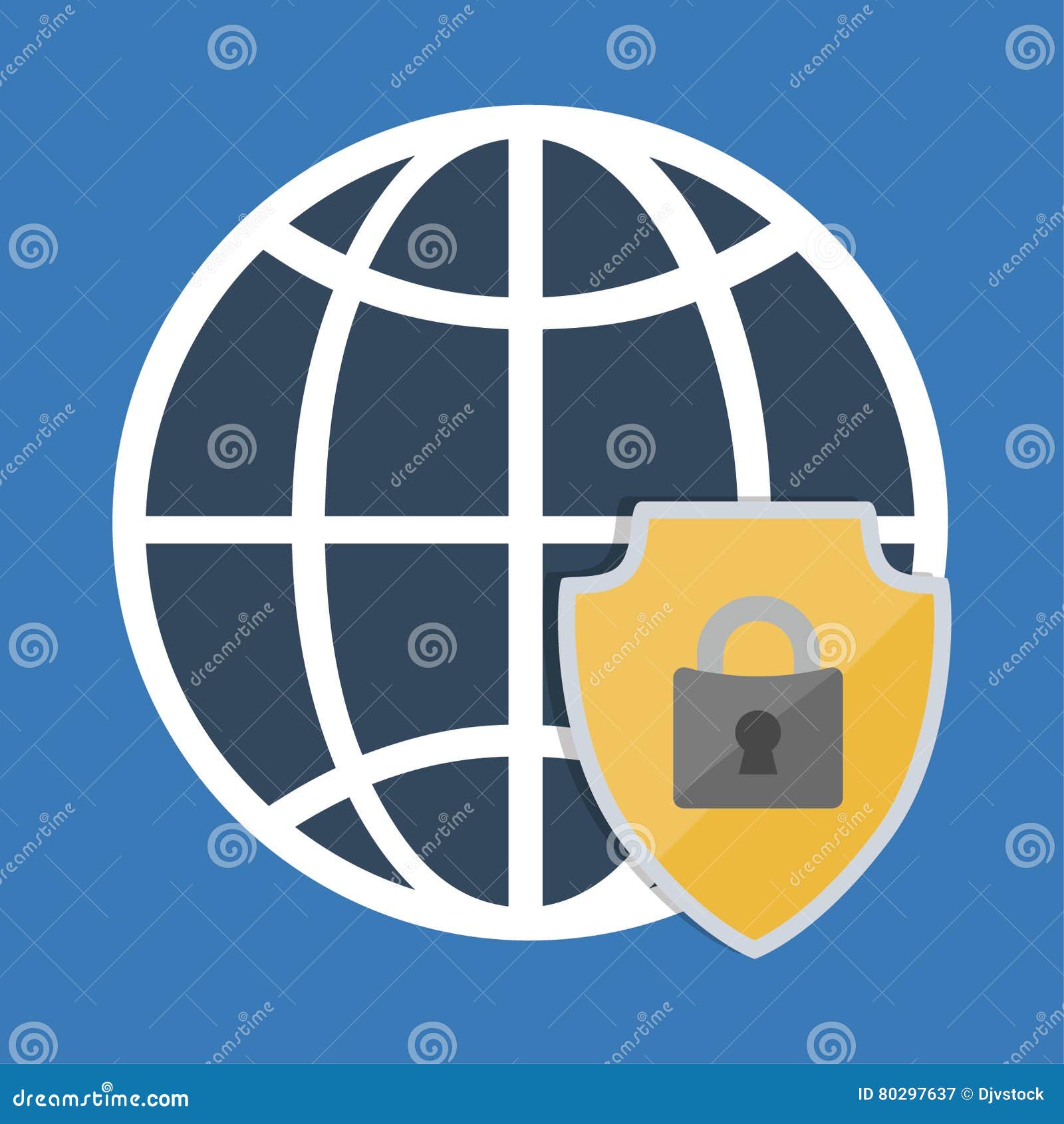 Global and Security System Design Stock Vector - Illustration of safety ...