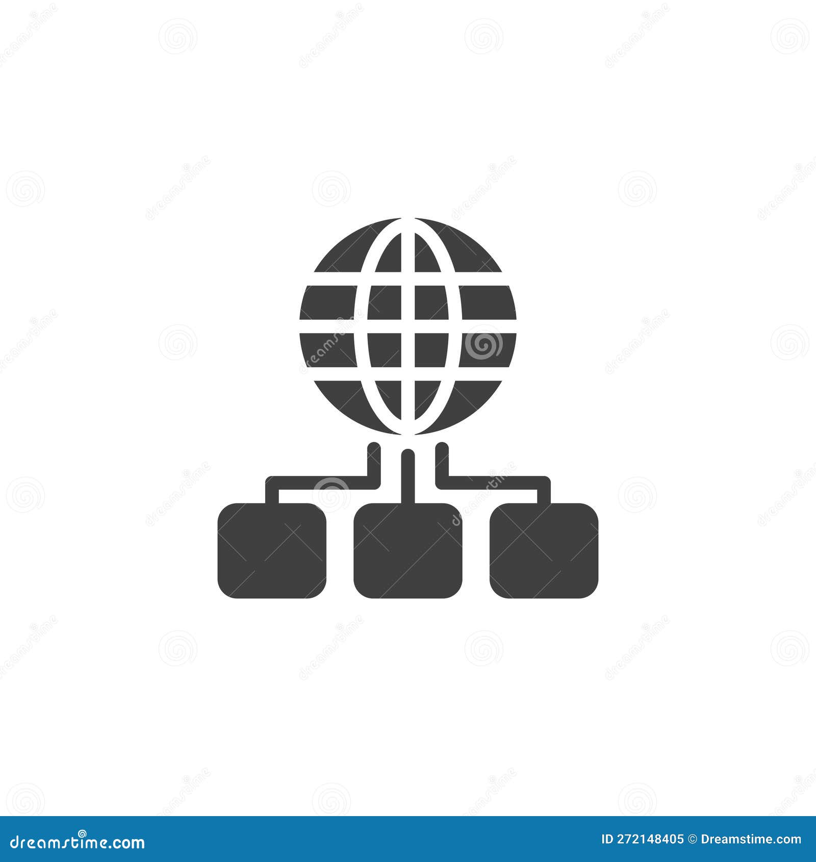 Global server vector icon stock vector. Illustration of simple - 272148405