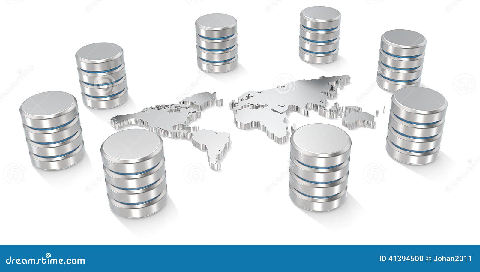 Global Servers. stock illustration. Illustration of metallic - 41394500