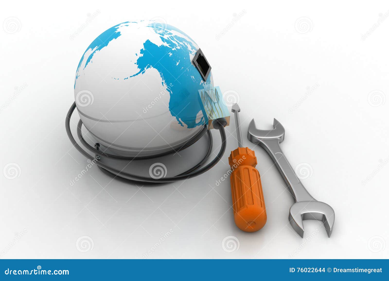 Global service concept stock illustration. Illustration of engineer ...