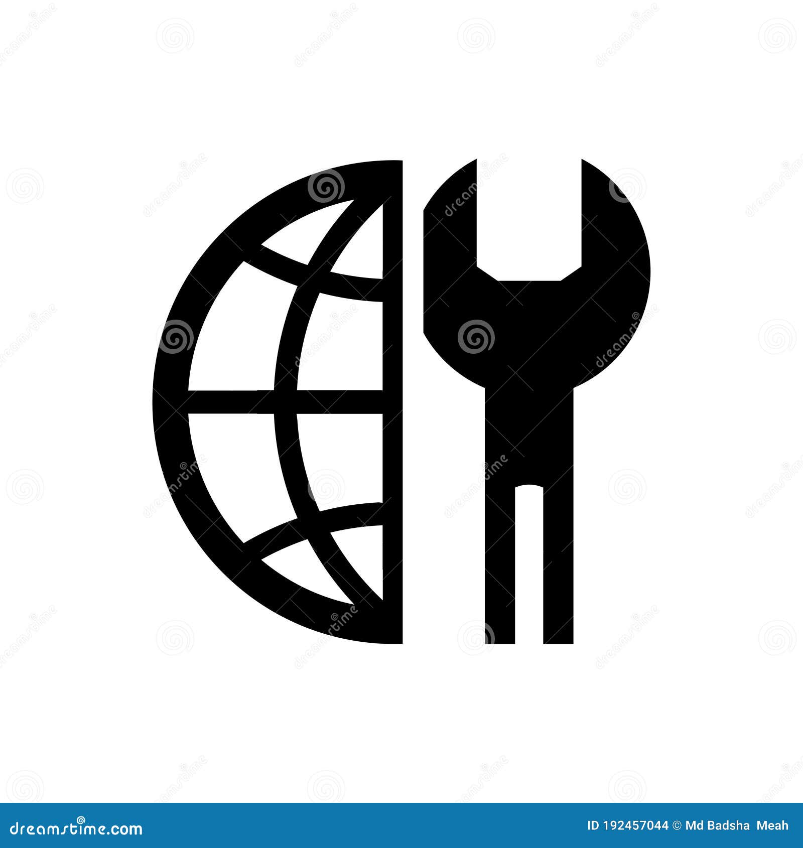 Global service Icon stock vector. Illustration of illustrations - 192457044