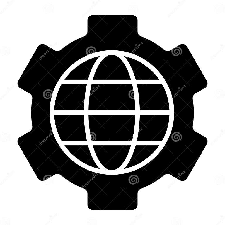 Global Service Vector Icon Isolated on White Background Stock Vector ...