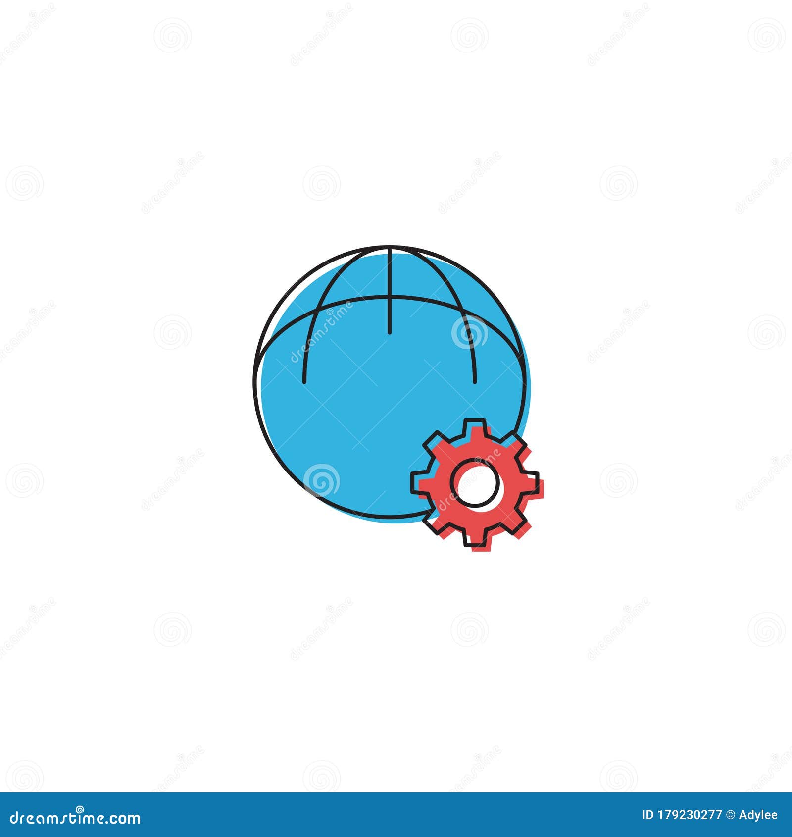 Global Settings Vector Icon Symbol Isolated on White Background Stock ...