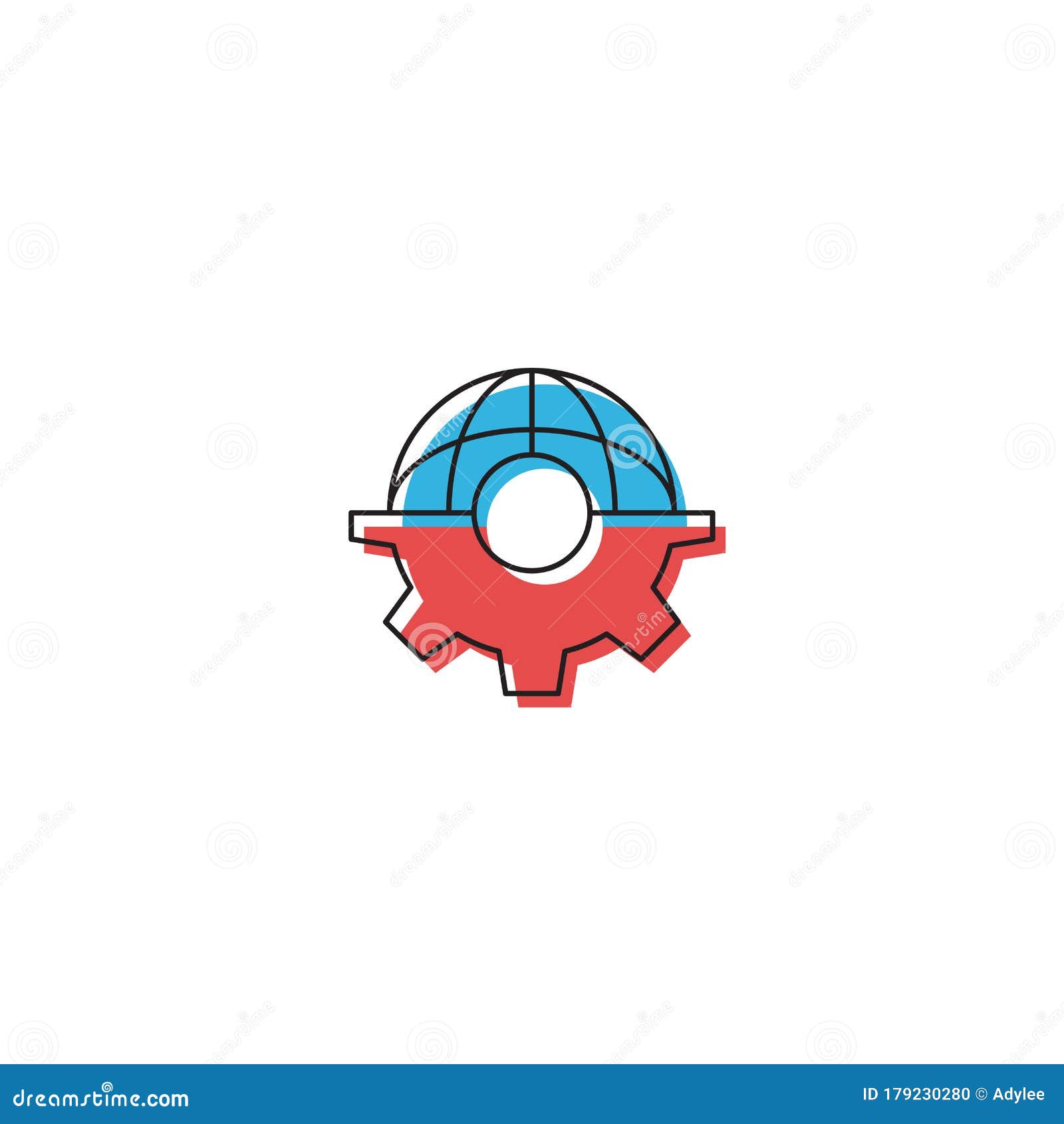 Global Settings Vector Icon Symbol Isolated on White Background Stock ...