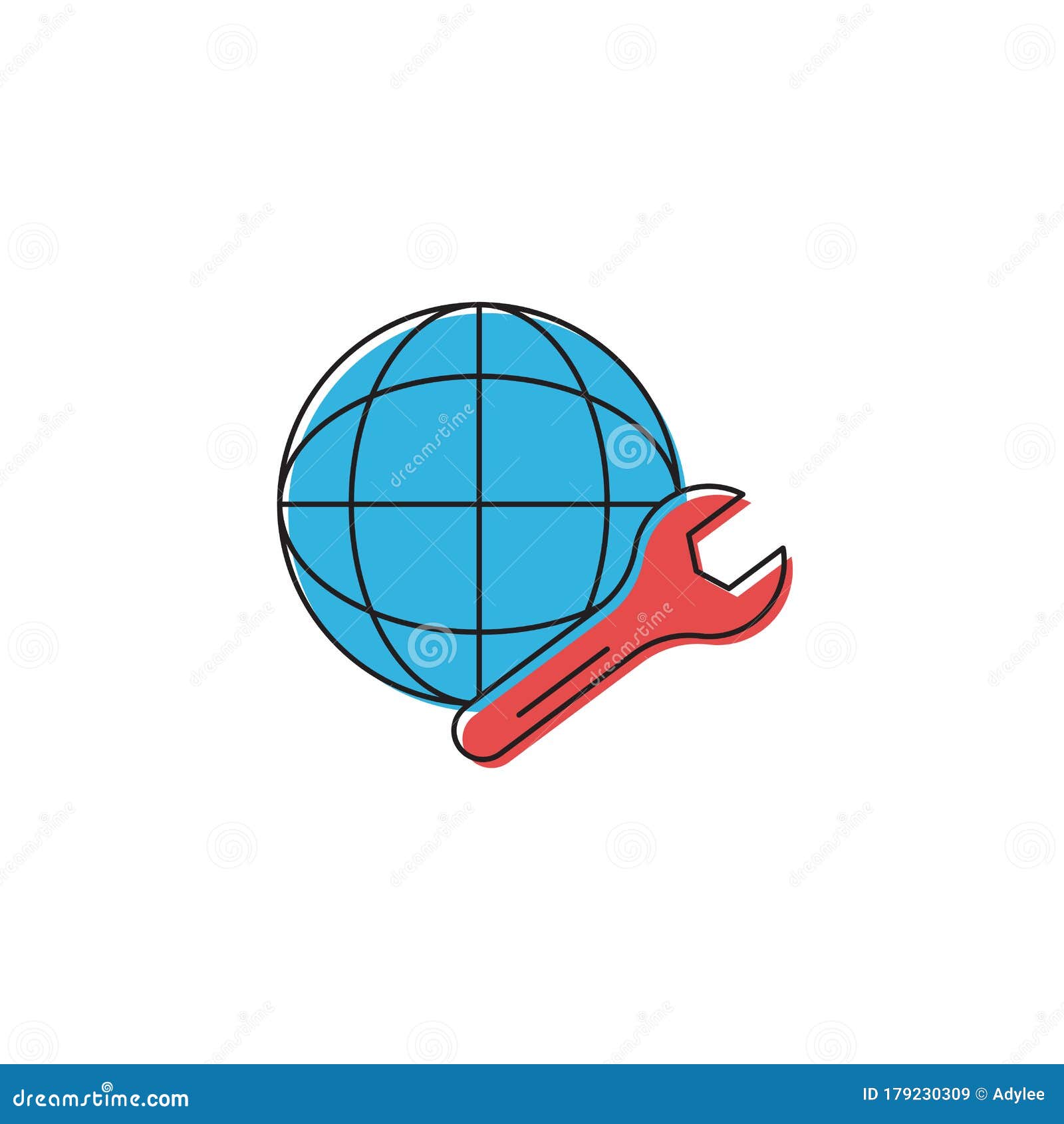 Global Settings Vector Icon Symbol Isolated on White Background Stock ...