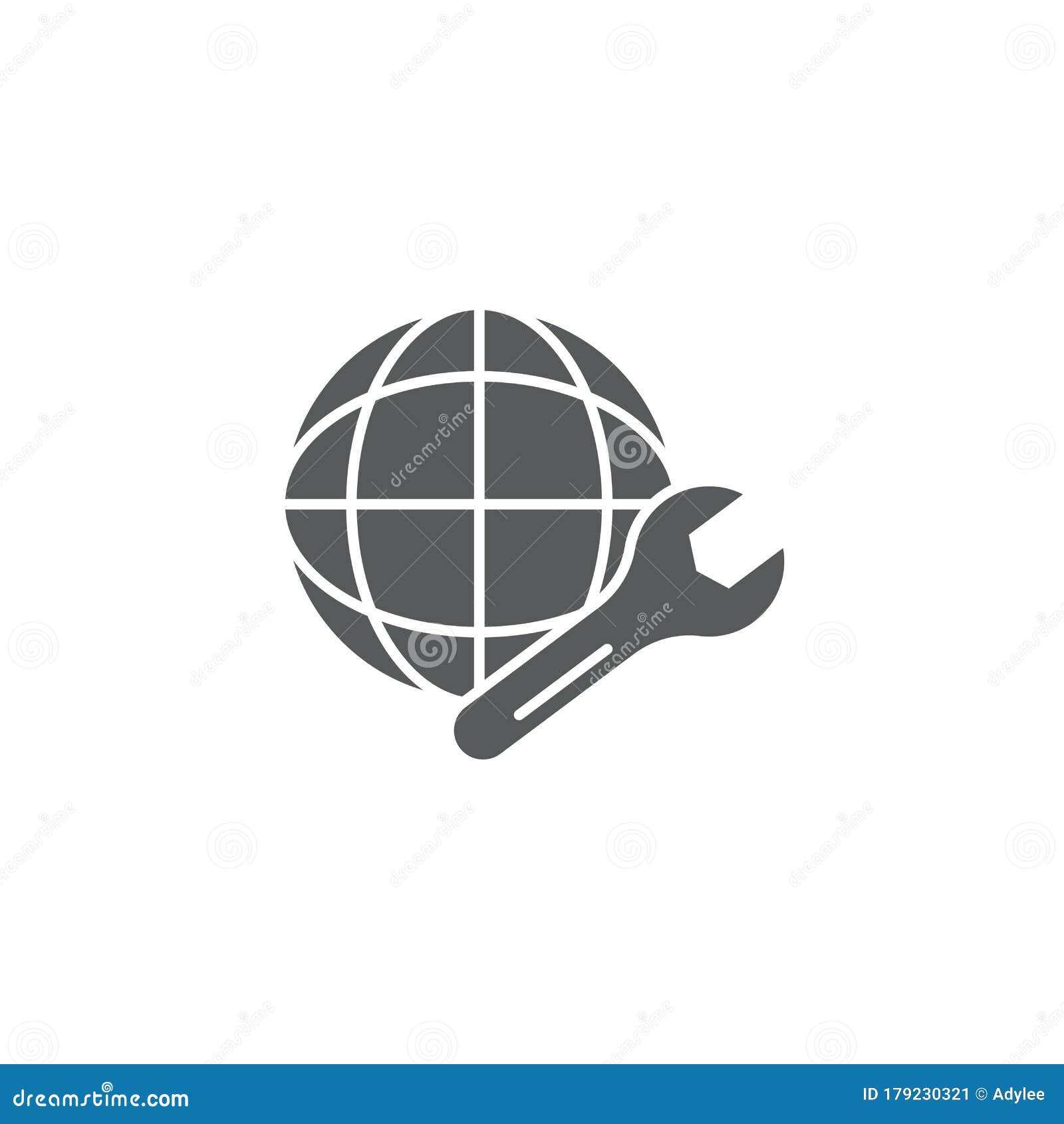 Global Settings Vector Icon Symbol Isolated on White Background Stock ...